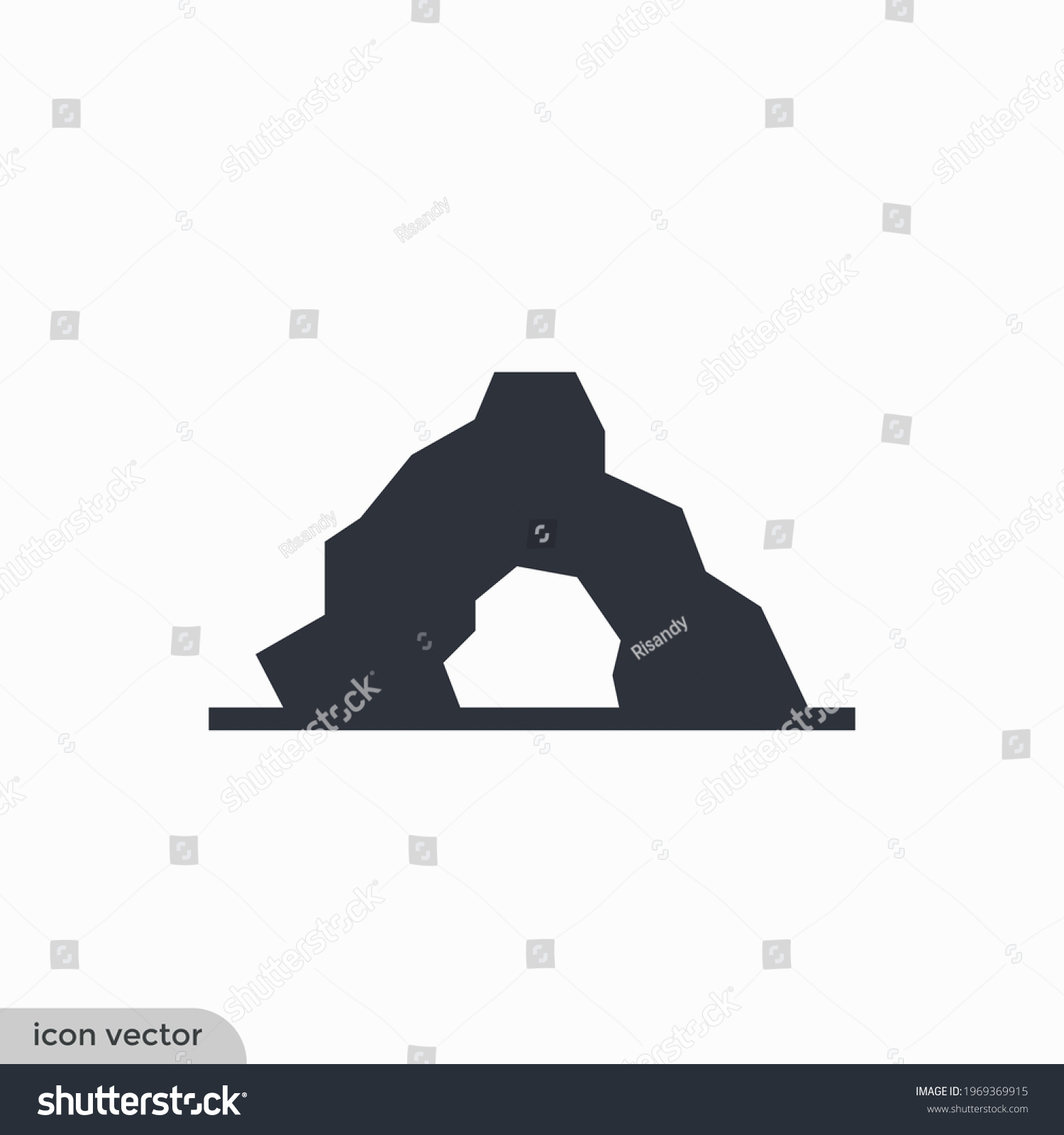 Cave Icon Vector Illustration Simple Design Stock Vector (Royalty Free ...