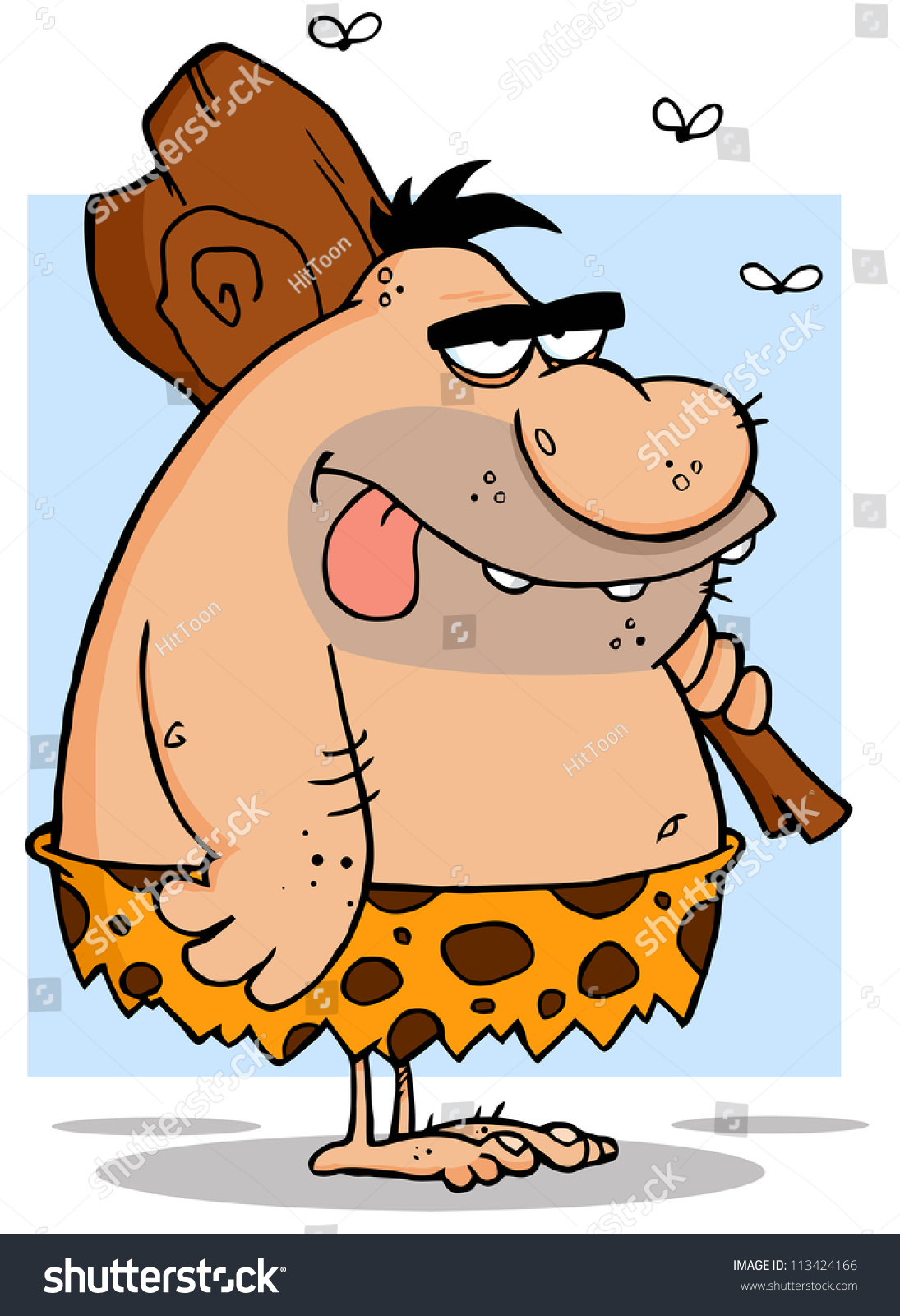 Caveman Cartoon Character Stock Vector Illustration 113424166 ...