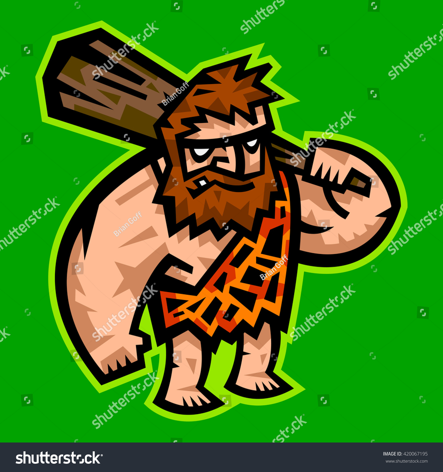 Caveman Cartoon Vector 스톡 벡터(로열티 프리) 420067195 | Shutterstock