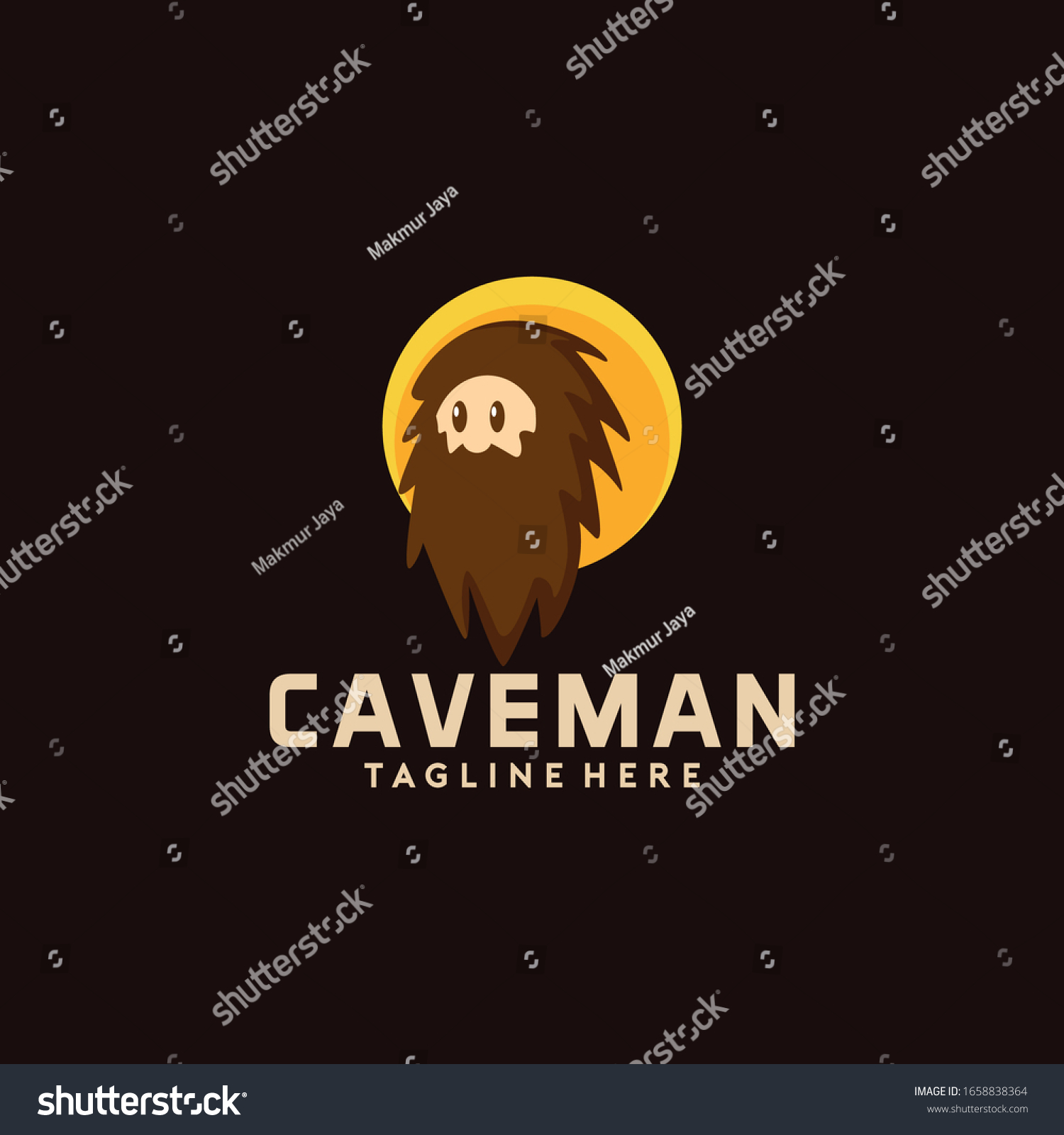 Caveman Logo Design Idea Vector Stock Stock Vector (Royalty Free ...