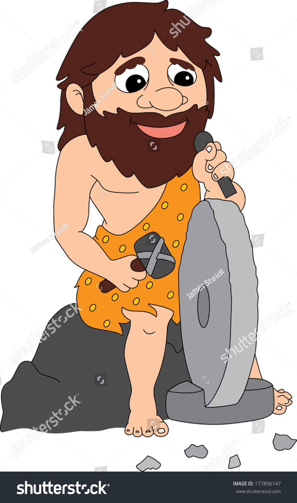 Caveman Wheel Stock Vector (Royalty Free) 177806147 | Shutterstock