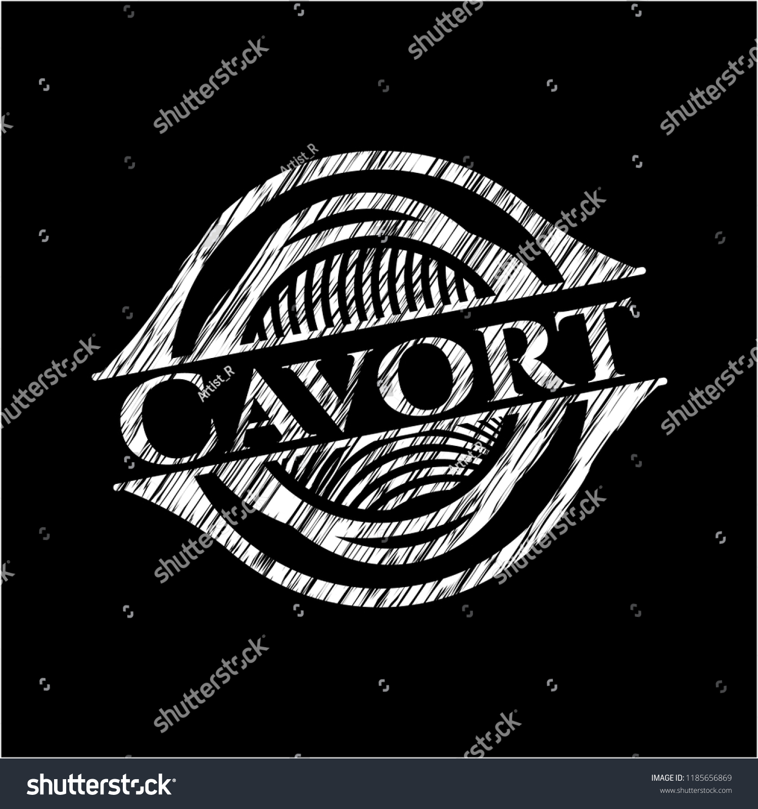 Cavort Written Chalkboard Texture Stock Vector (Royalty Free ...