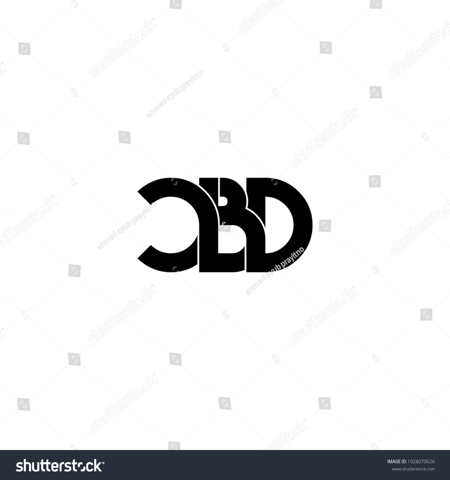 Cbd Letter Original Monogram Logo Design Stock Vector (Royalty Free ...