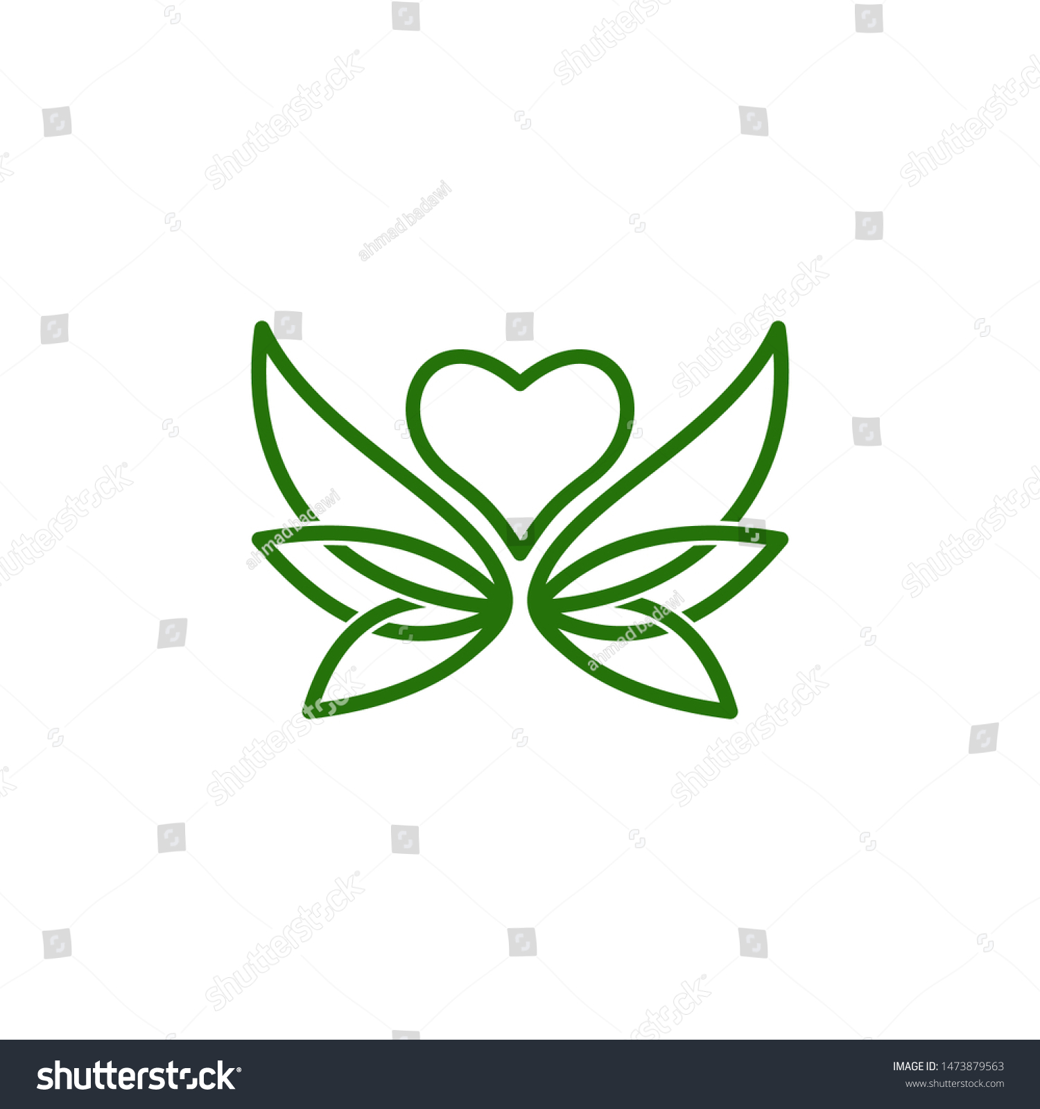 Cbd Wing Heart Logo Vector Design Stock Vector (Royalty Free) 1473879563 | Shutterstock