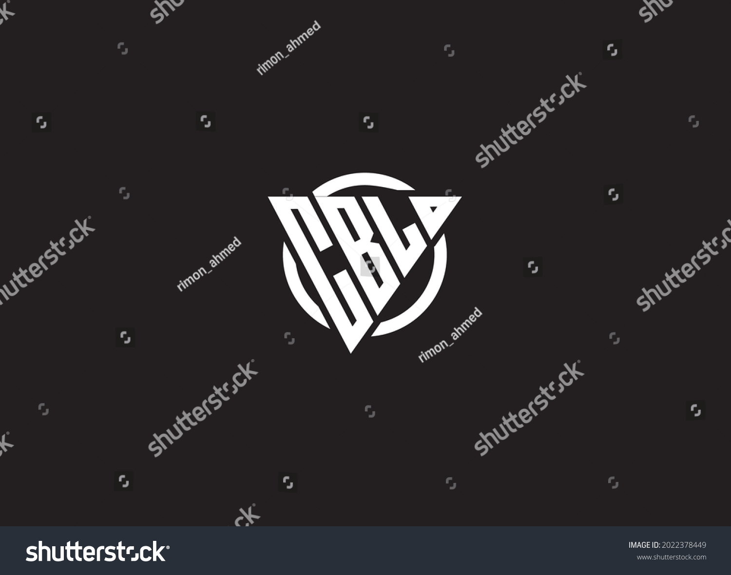 Cbla Initial Letter Monogram Logo Triangular Stock Vector (Royalty Free ...