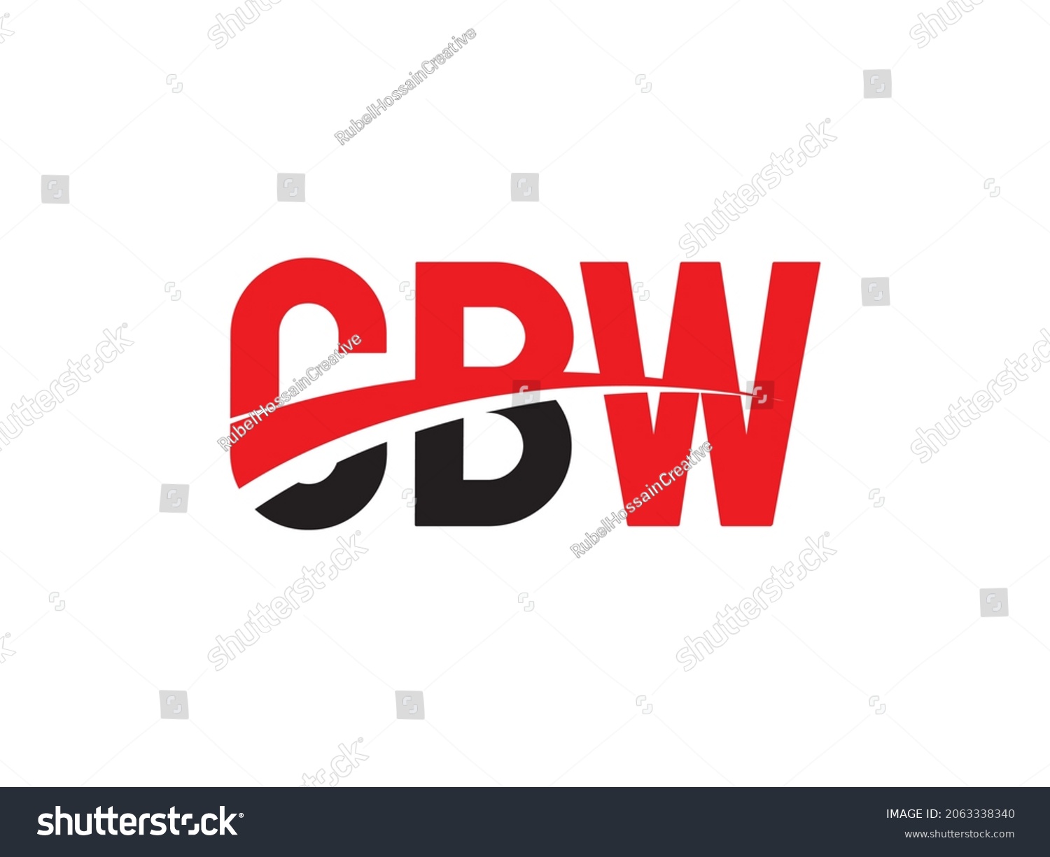 Cbw Letter Initial Logo Design Vector Stock Vector (Royalty Free ...