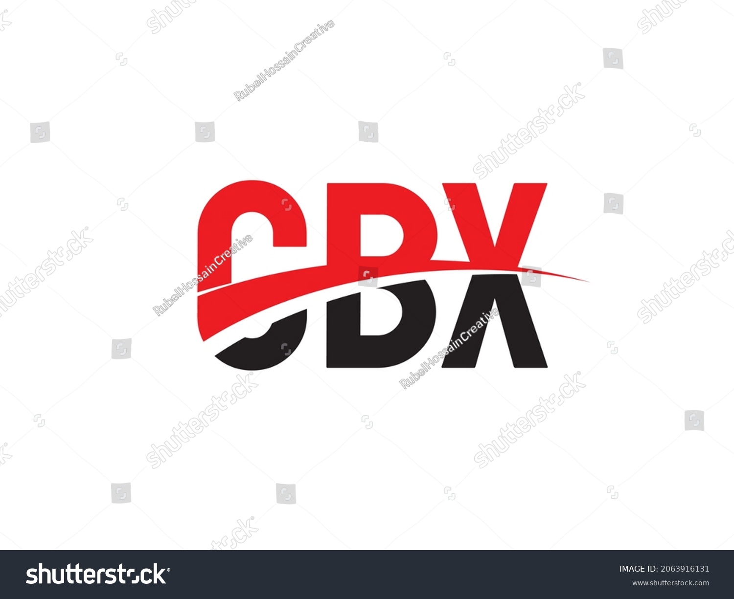 Cbx Letter Initial Logo Design Vector Stock Vector Royalty Free