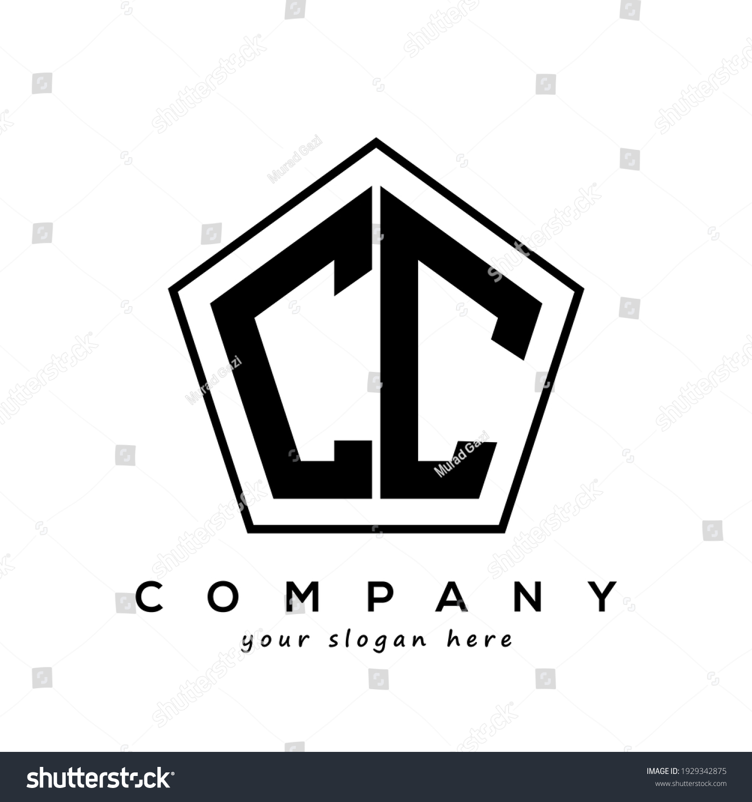Cc Creative Letter Logo Design Stock Vector (Royalty Free) 1929342875 ...