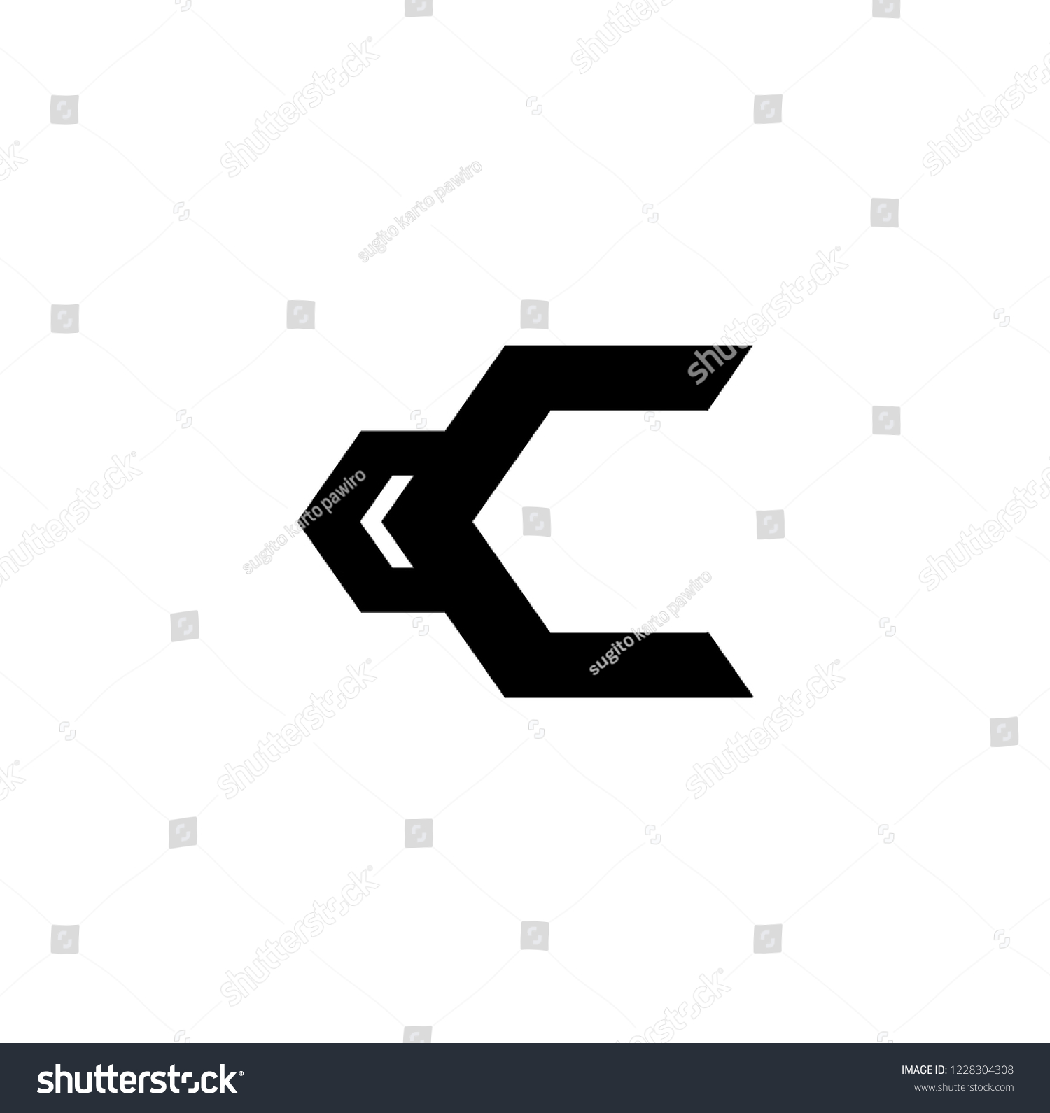 Cc Letter Vector Logo Stock Vector (Royalty Free) 1228304308 | Shutterstock