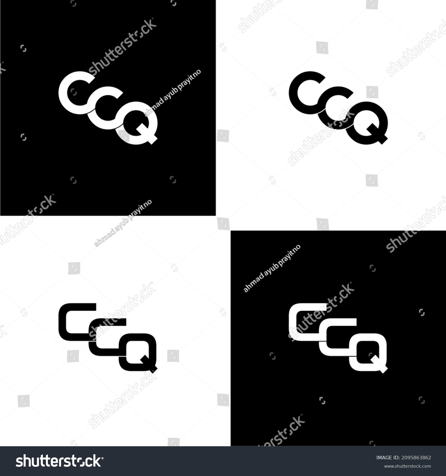 Ccq Letter Initial Monogram Logo Design Stock Vector (Royalty Free ...