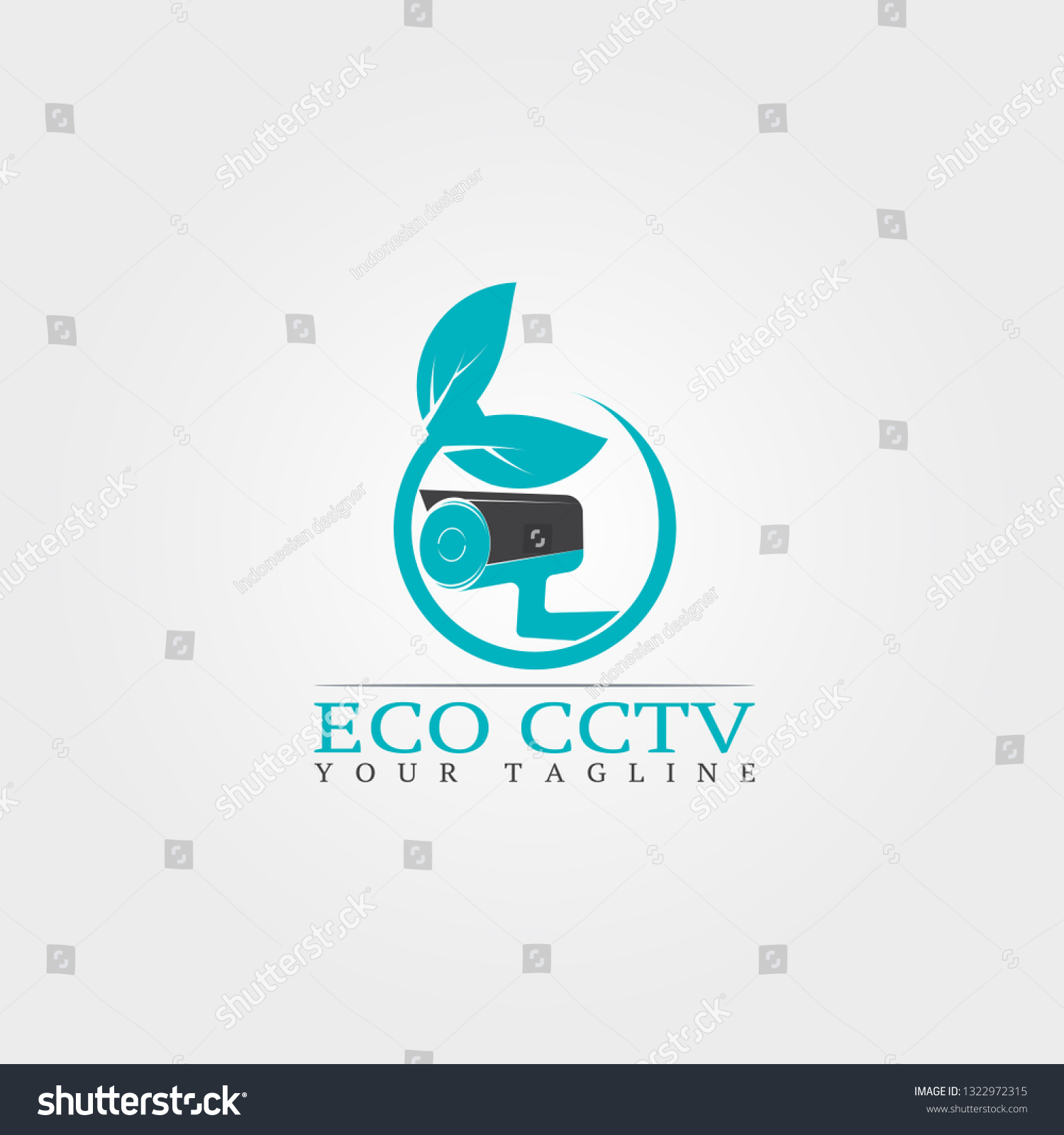 Cctv Camera Care Icon Template Creative Stock Vector (Royalty Free ...