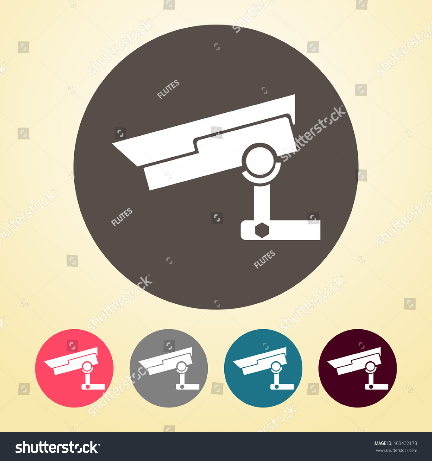 Cctv Camera Icon Round Shape: เวกเตอร์สต็อก (ปลอดค่าลิขสิทธิ์ ...
