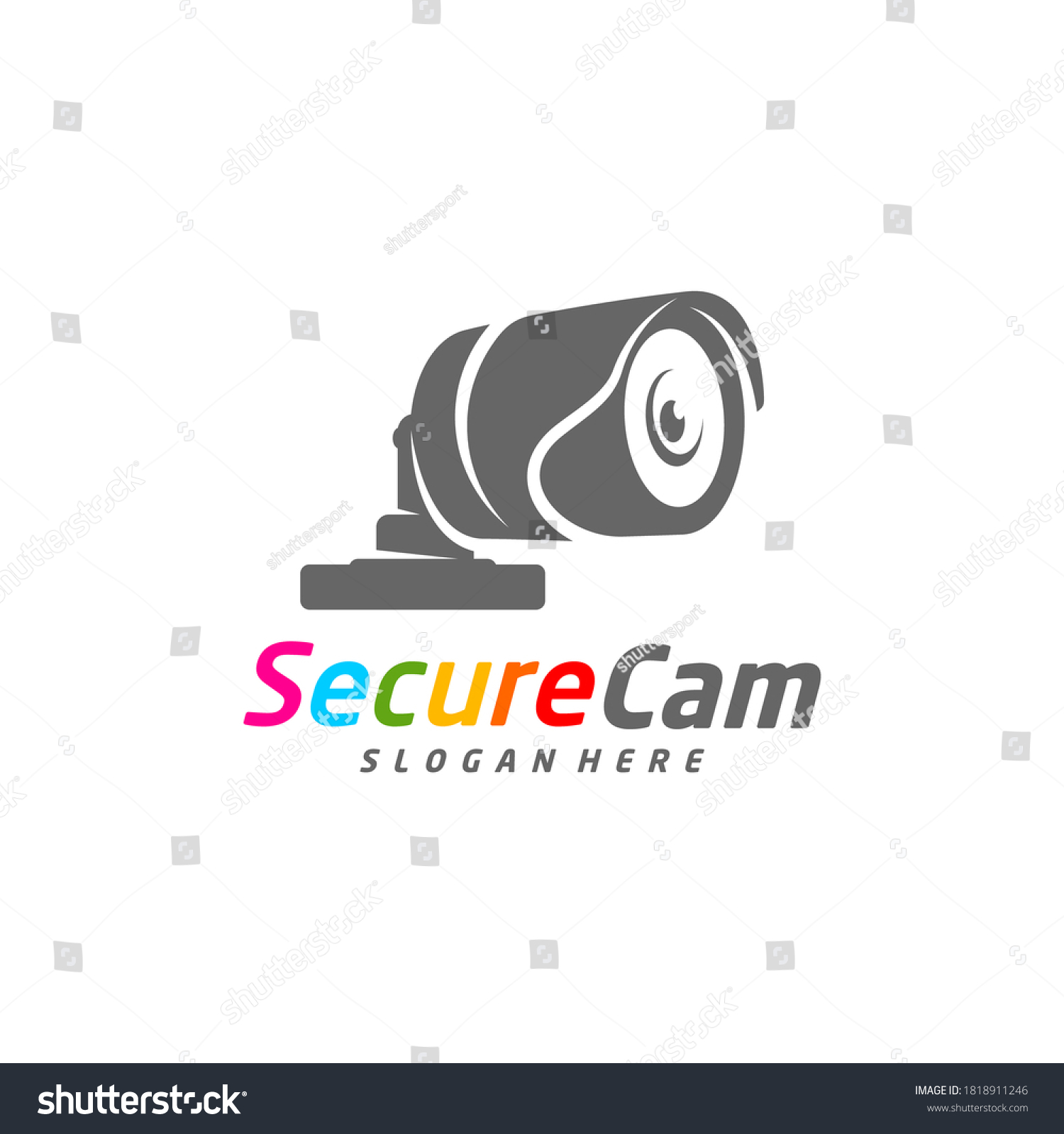Cctv Camera Logo Design Vector Template Stock Vector (Royalty Free ...