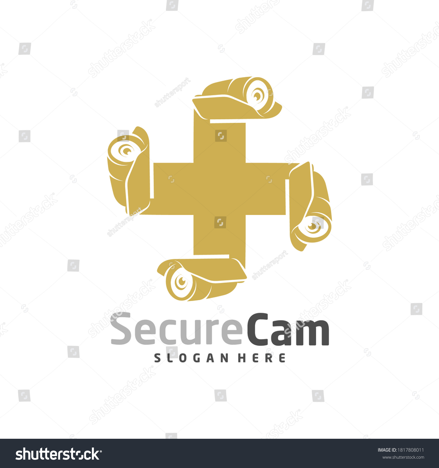 Cctv Camera Plus Icon Logo Design Stock Vector (Royalty Free ...