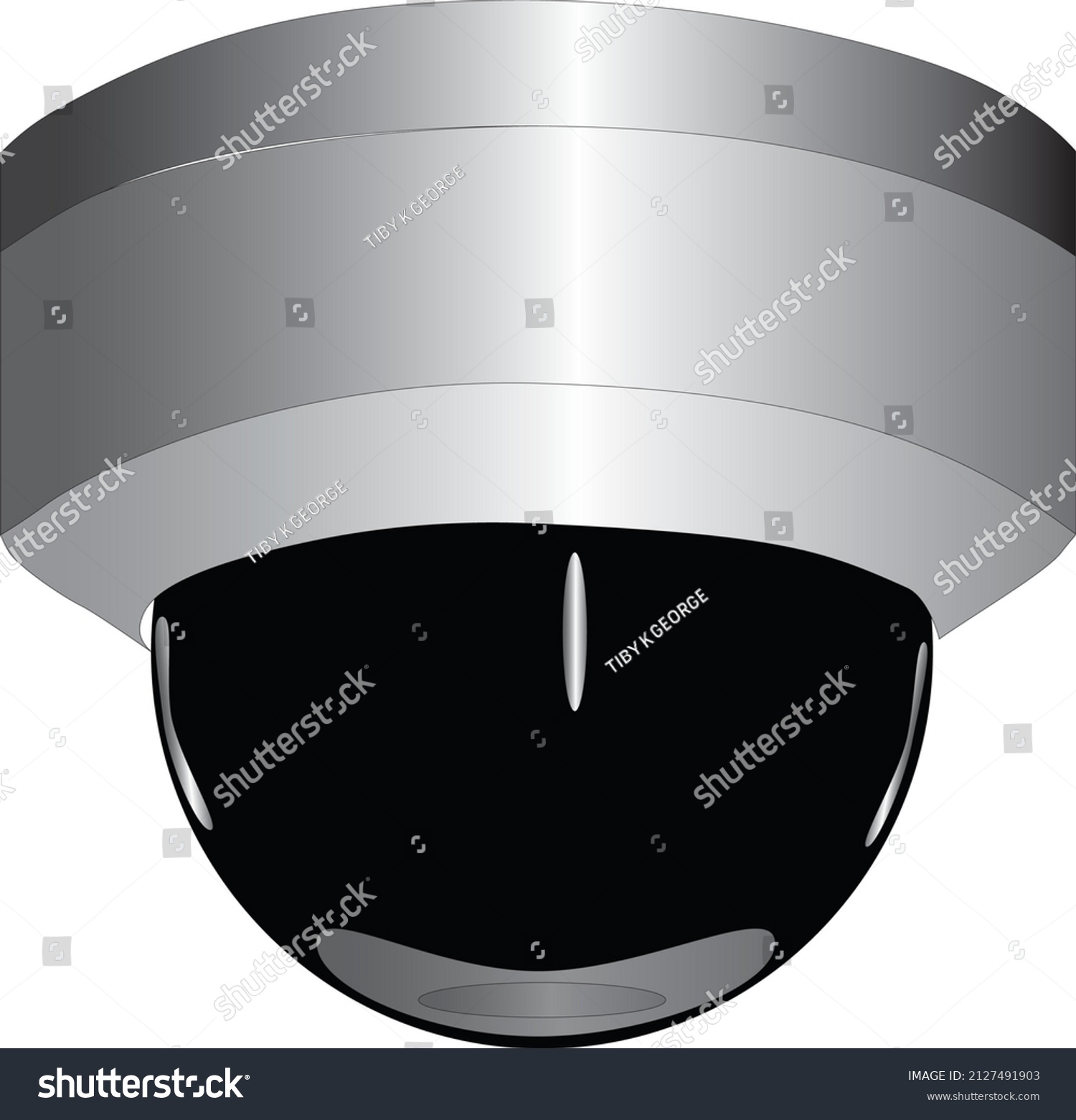 Cctv Dome Camera Vector Illustration Stock Vector (Royalty Free ...