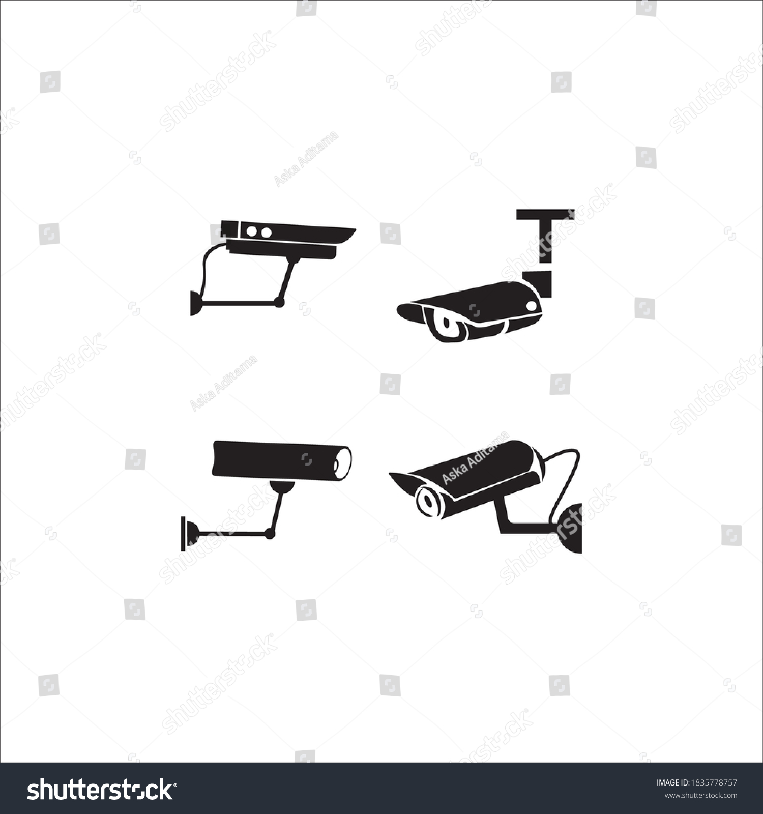 Cctv Icon Logo Vector Design Illustration Stock Vector (Royalty Free ...