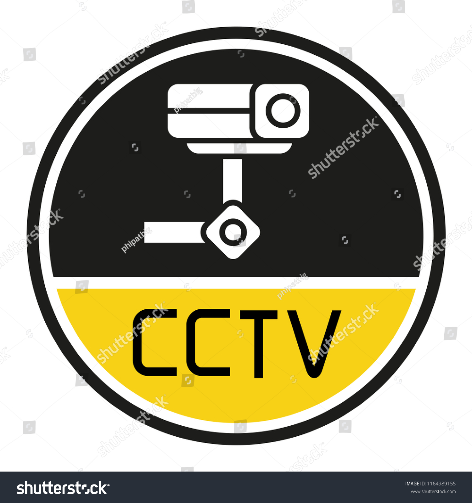 Cctv Label Sign Stock Vector (Royalty Free) 1164989155 | Shutterstock