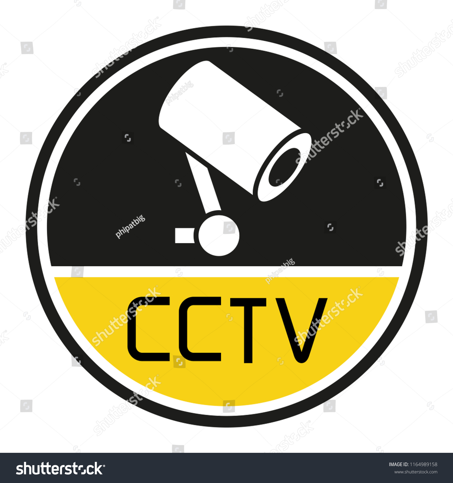 Cctv Label Sign Stock Vector (Royalty Free) 1164989158 | Shutterstock