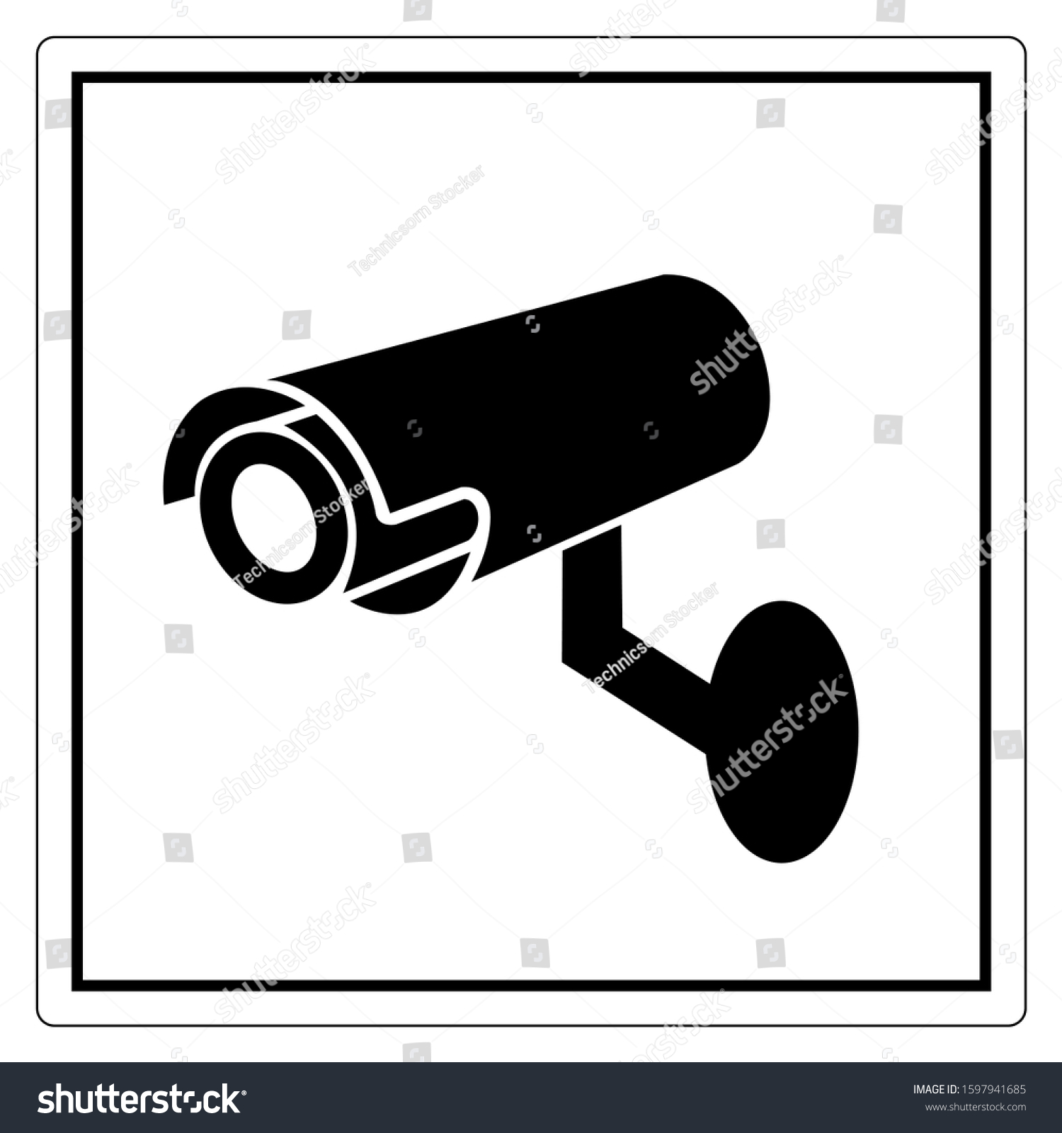 Cctv Security Camera Symbol Sign Vector Stock Vector (Royalty Free ...
