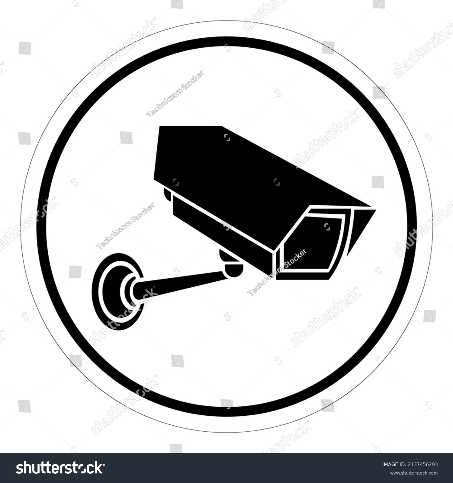Cctv Security Camera Symbol Sign Vector Stock Vector (Royalty Free ...