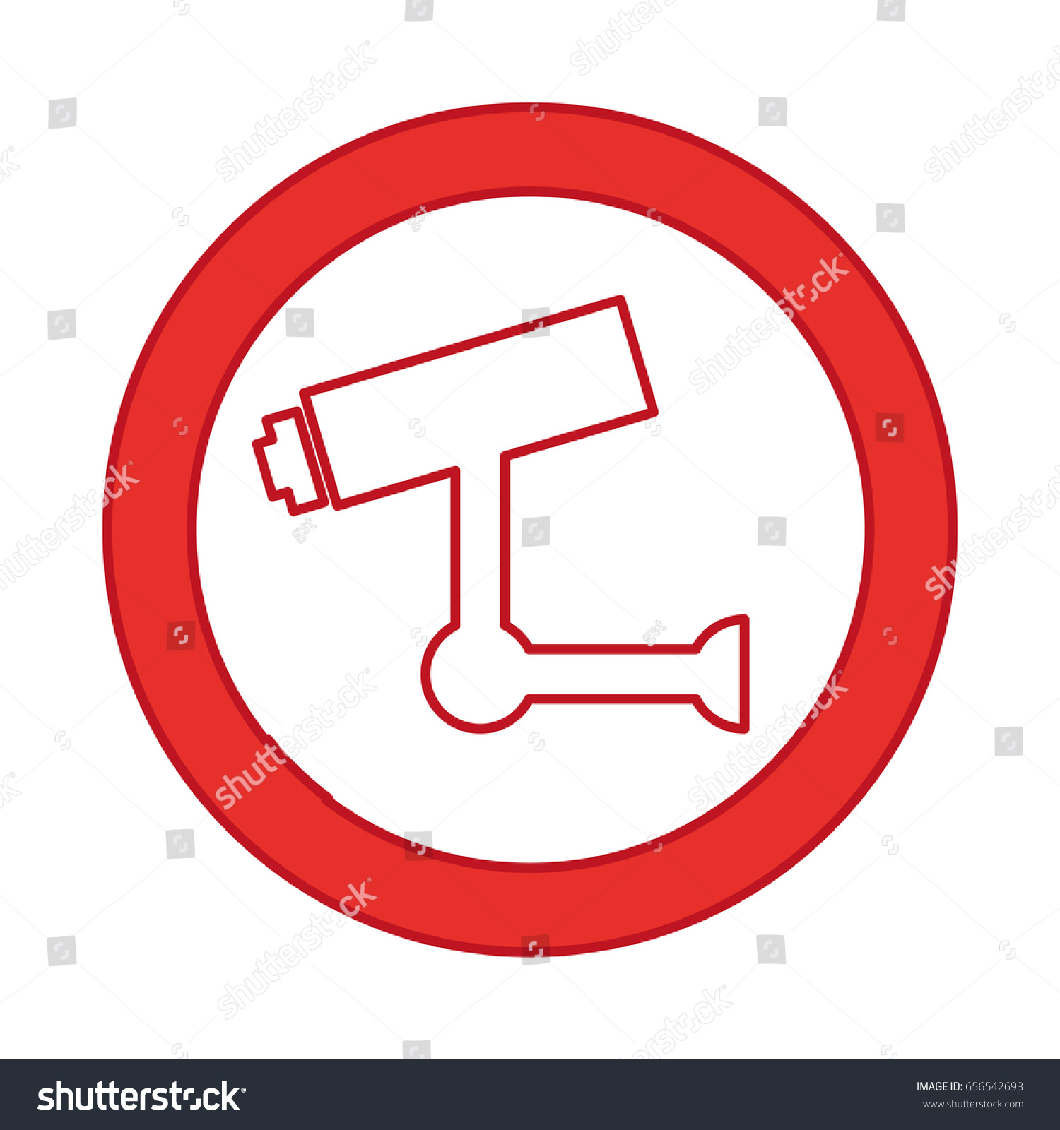 Cctv Security Sistem Icon Stock Vector (Royalty Free) 656542693 ...