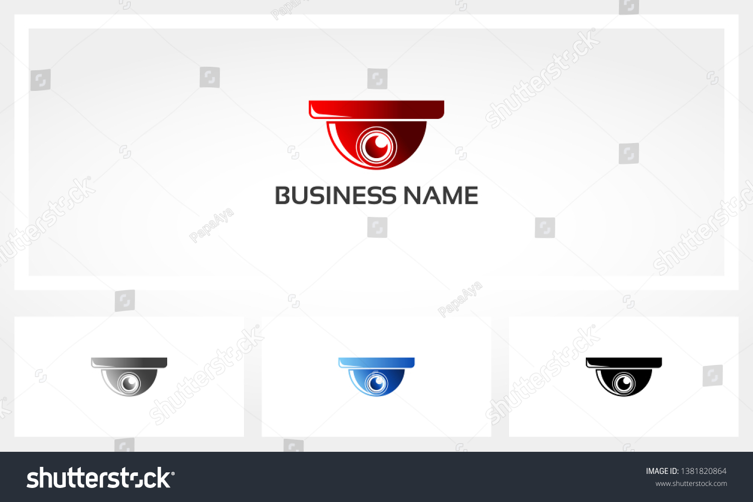 Cctv Security Surveillance Camera Logo Stock Vector (Royalty Free ...