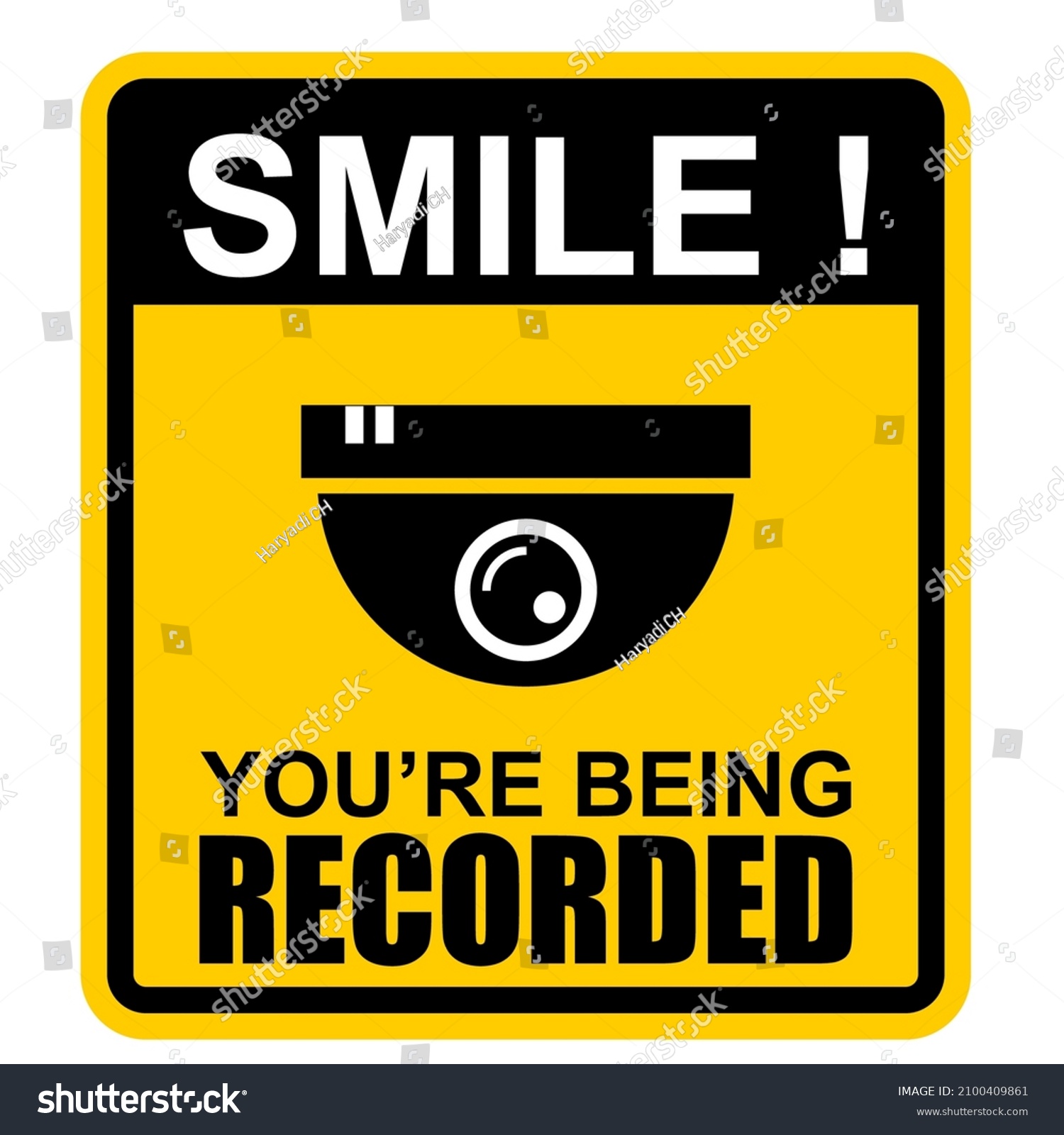 Cctv Security System Sticker Label Vector Stock Vector (Royalty Free ...