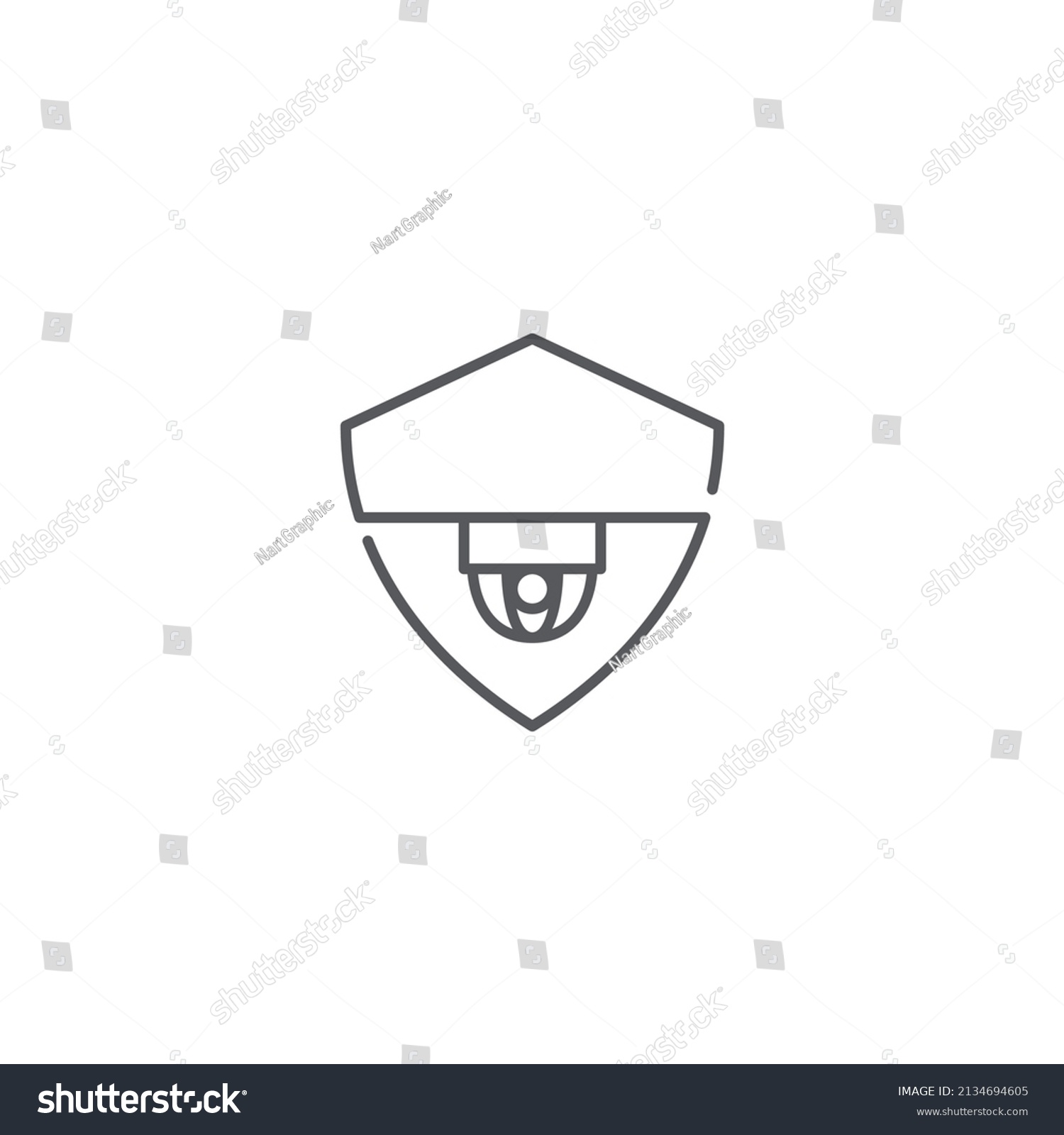 Cctv Shield Secure Security Protection Vector Stock Vector (Royalty ...