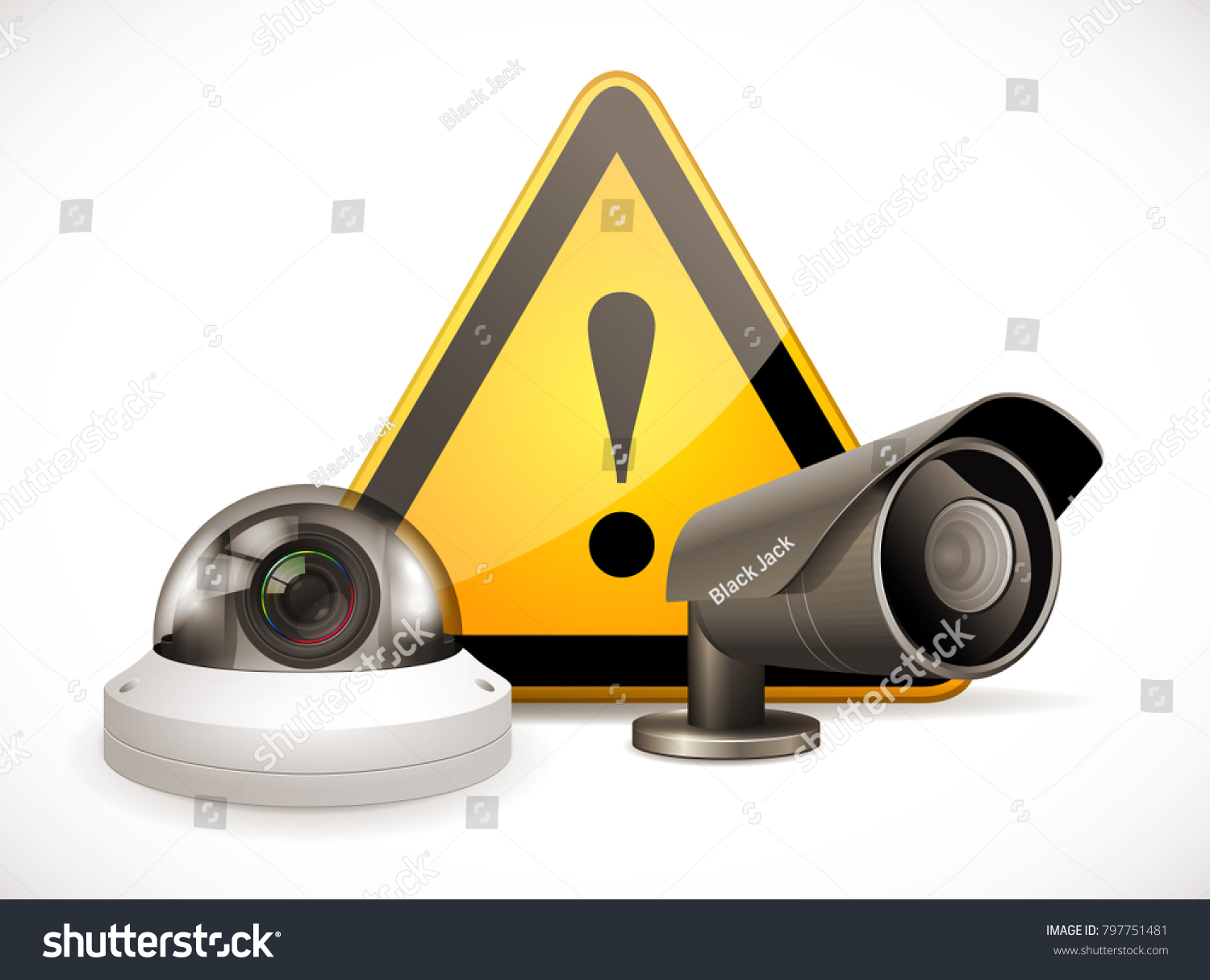 Cctv Symbol Security Camera Warning Sign 库存矢量图（免版税）797751481 | Shutterstock