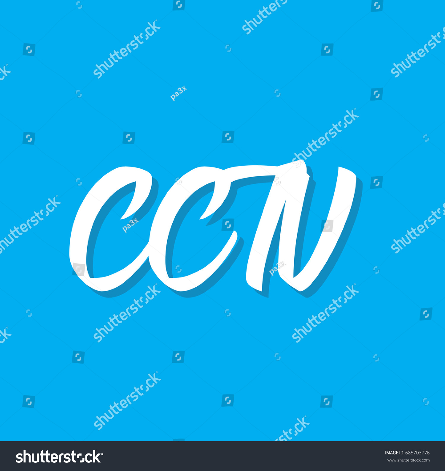 Cctv Text Design Vector Calligraphy Typography Stock Vector (Royalty ...