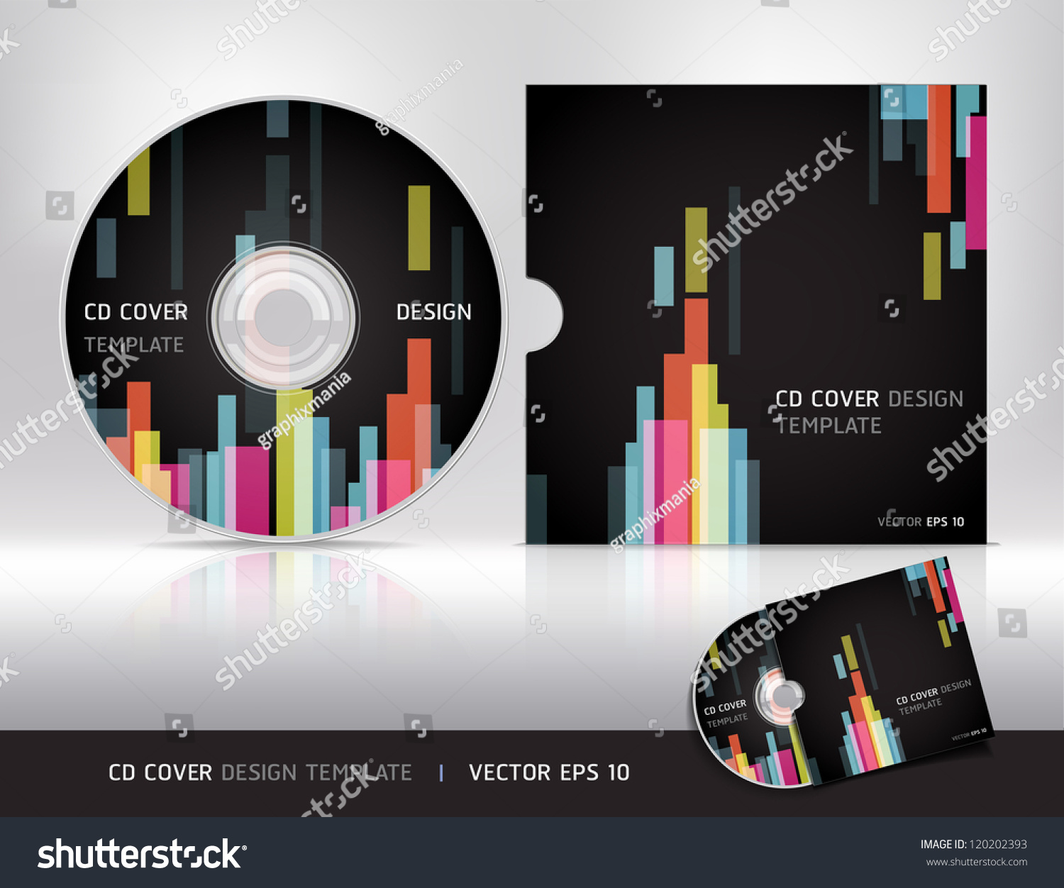 Cd Cover Design Template Abstract Background Stock Vector (Royalty Free ...