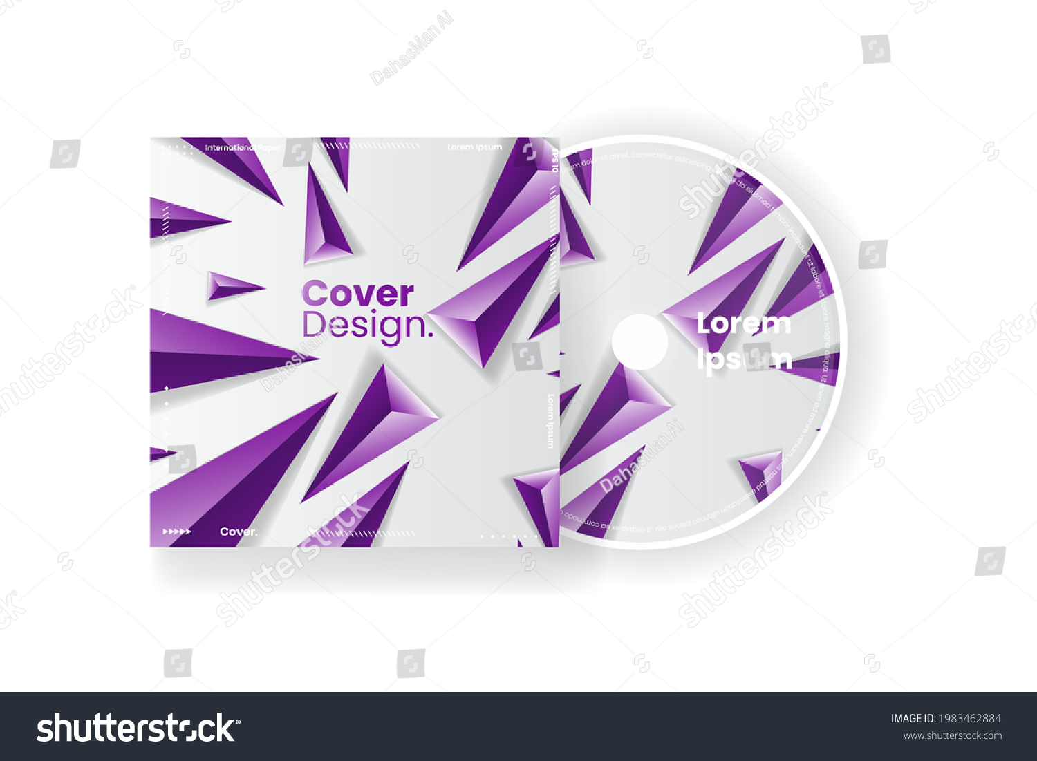 Cd Cover Design Template Abstract Background Stock Vector (Royalty Free ...