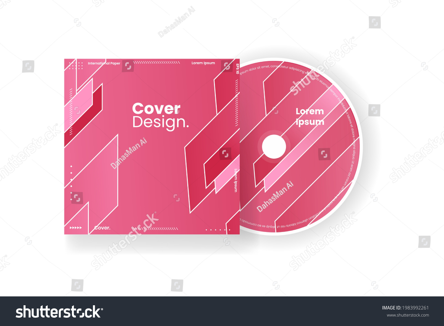 Cd Cover Design Template Abstract Background Stock Vector (Royalty Free ...