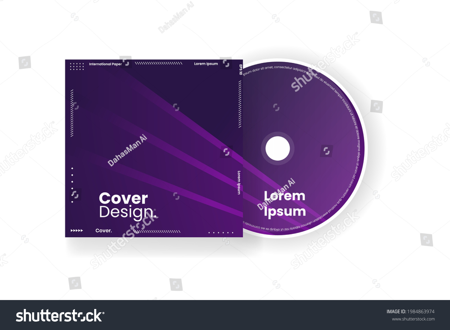 Cd Cover Design Template Abstract Background Stock Vector (Royalty Free ...