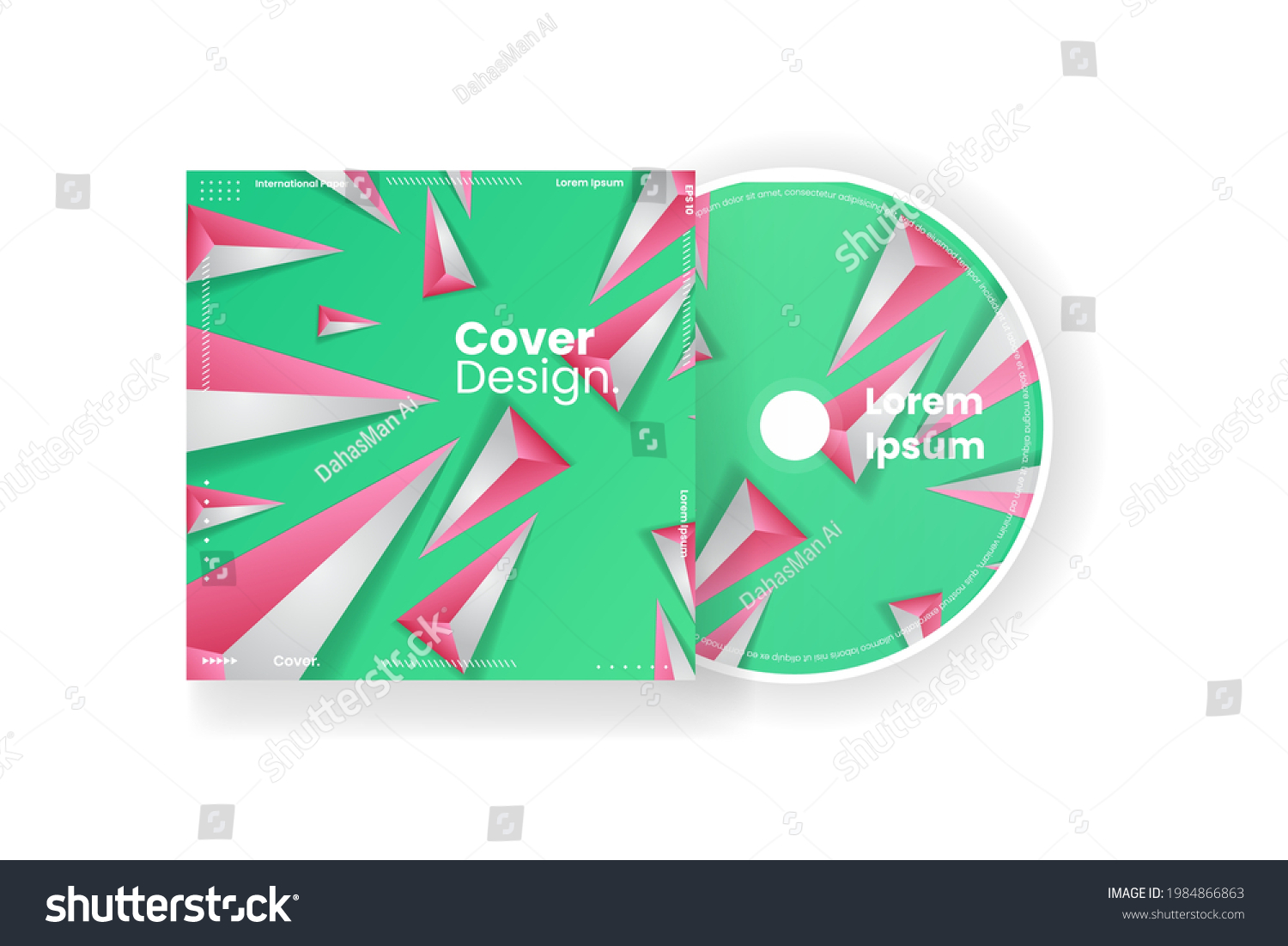 Cd Cover Design Template Abstract Background Stock Vector (Royalty Free ...