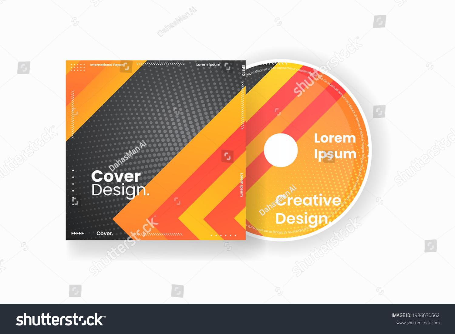 Cd Cover Design Template Abstract Background Stock Vector (Royalty Free ...
