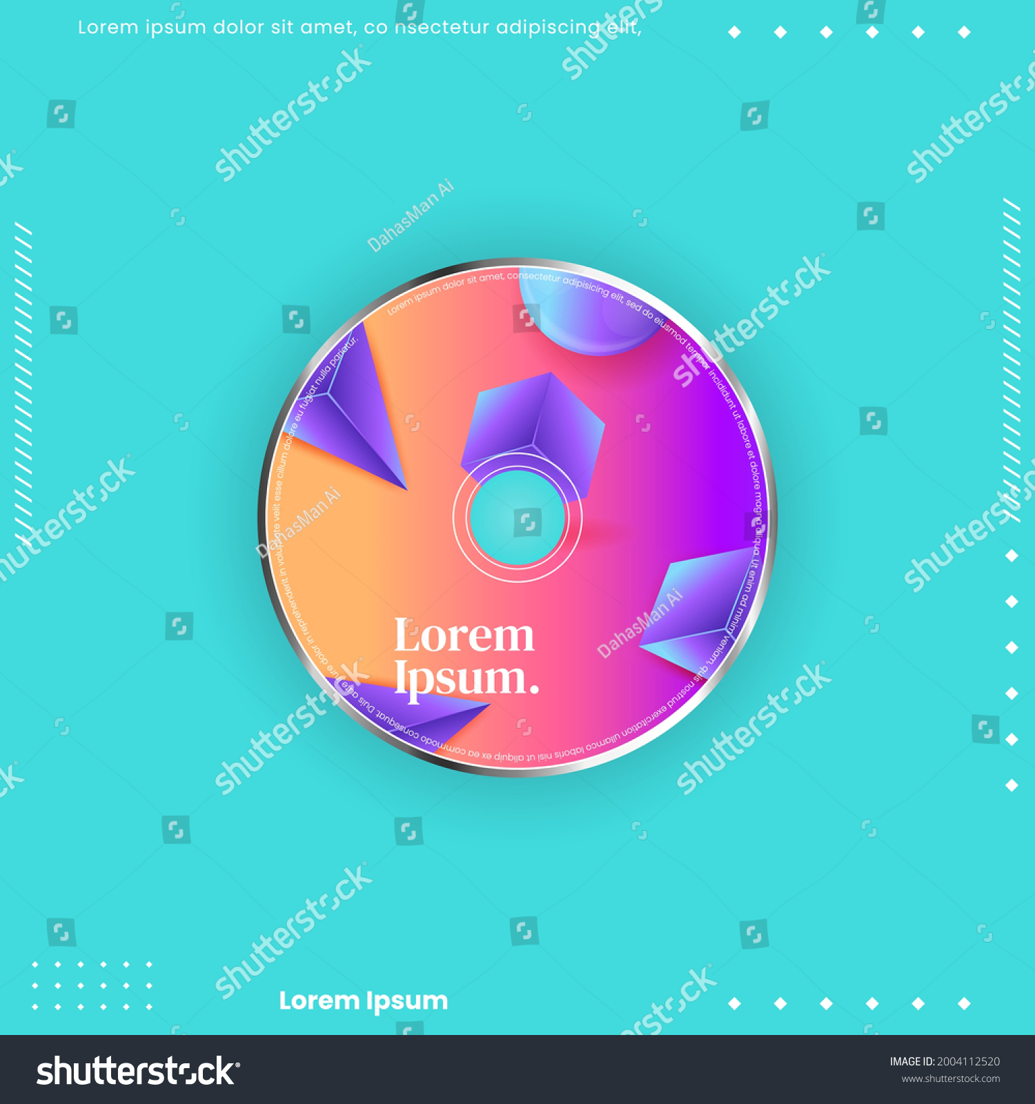 Cd Cover Design Template Abstract Background Stock Vector (Royalty Free ...