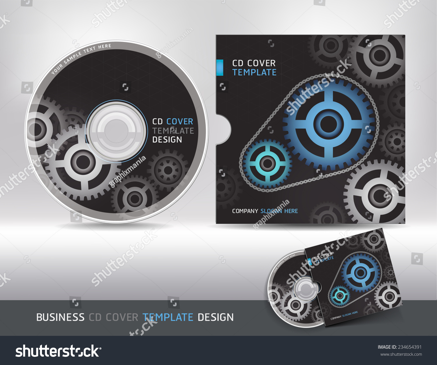 Cd Cover Design Template Abstract Background Stock Vector (Royalty Free ...