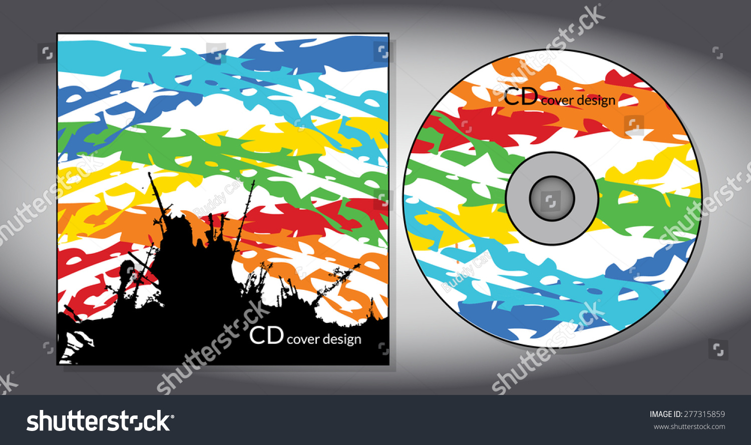 Cd Cover Design Template Abstract Background Stock Vector (Royalty Free ...