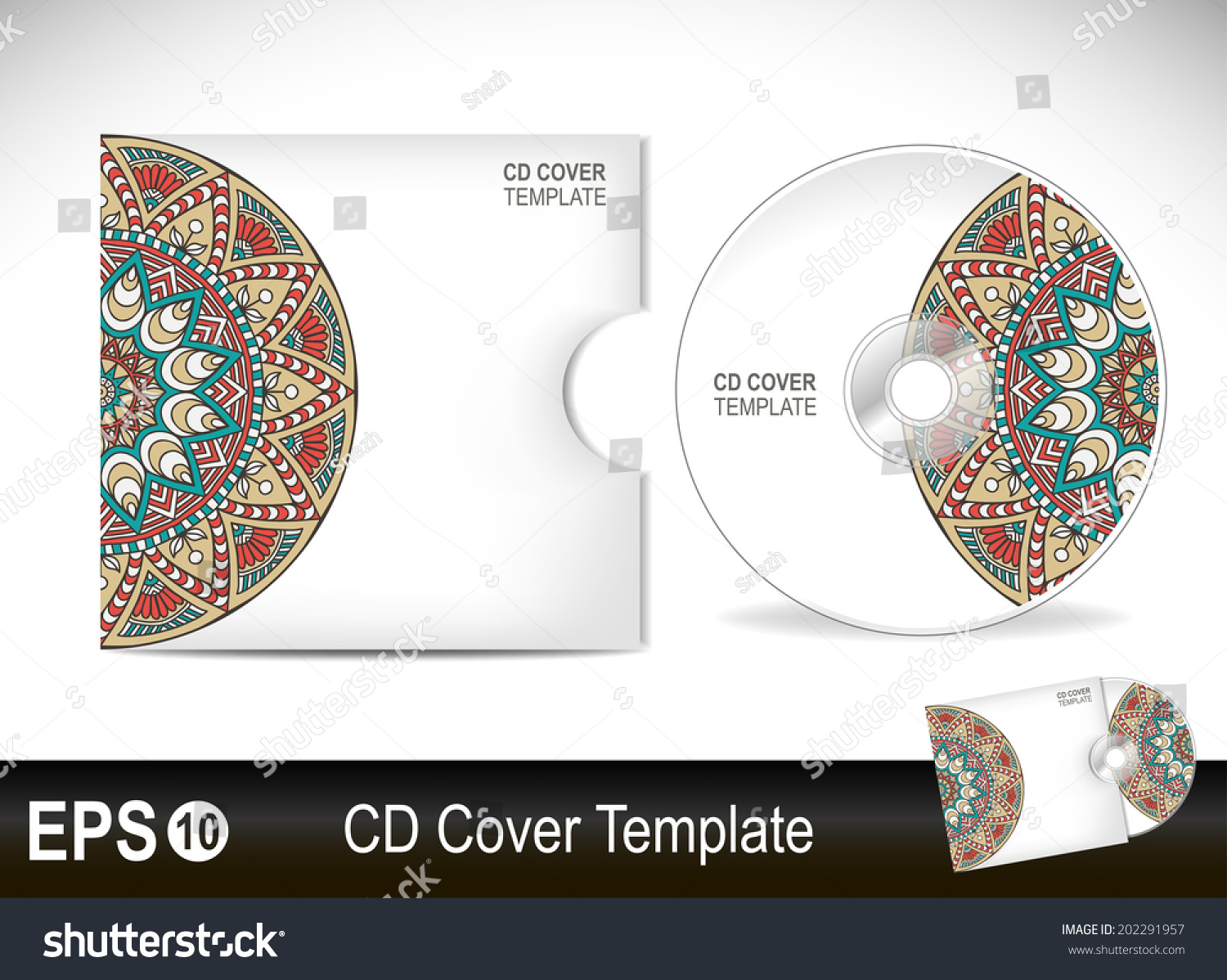 Cd Cover Design Templatevector Illustration Stock Vector (Royalty Free ...