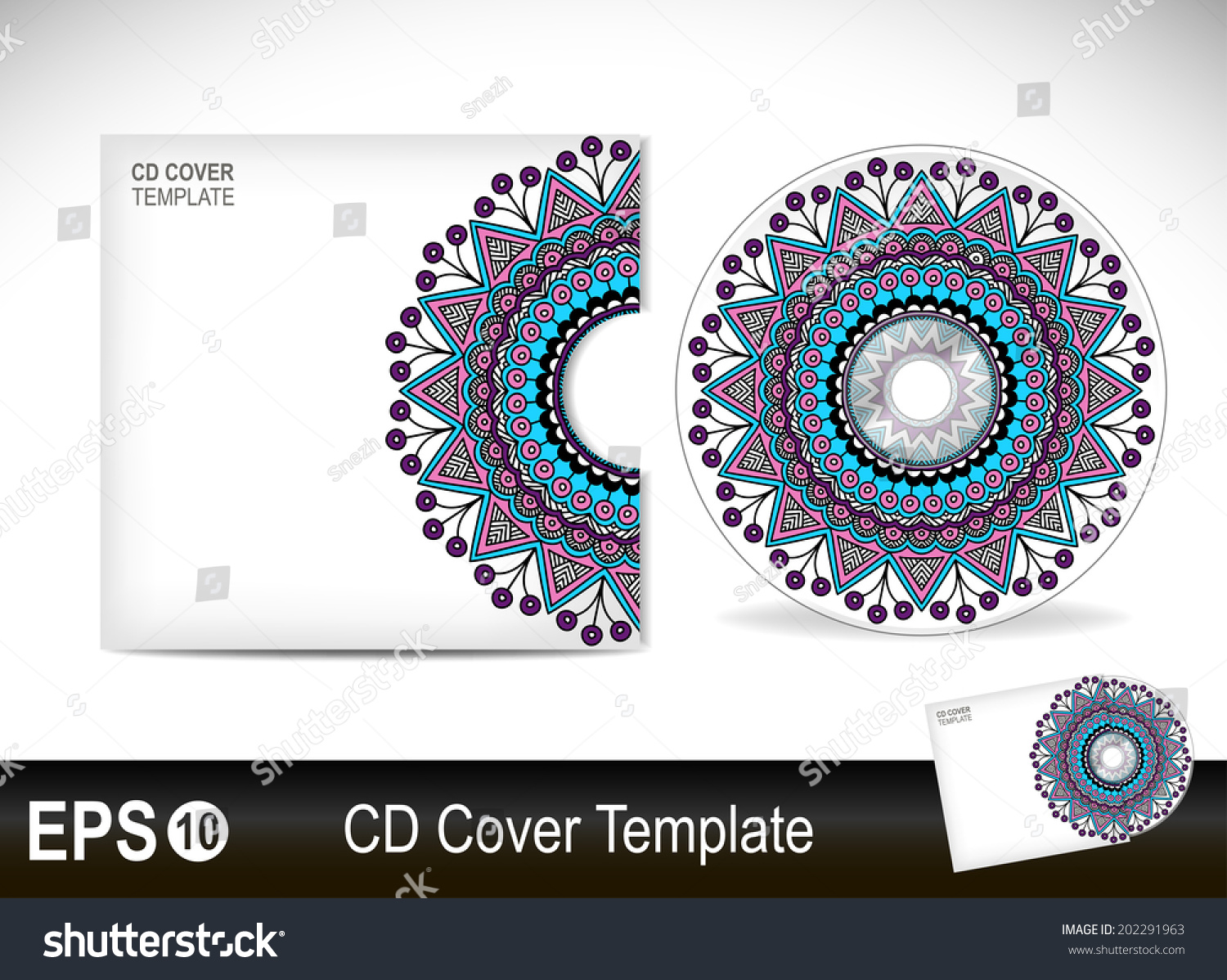 Cd Cover Design Templatevector Illustration Stock Vector (Royalty Free ...