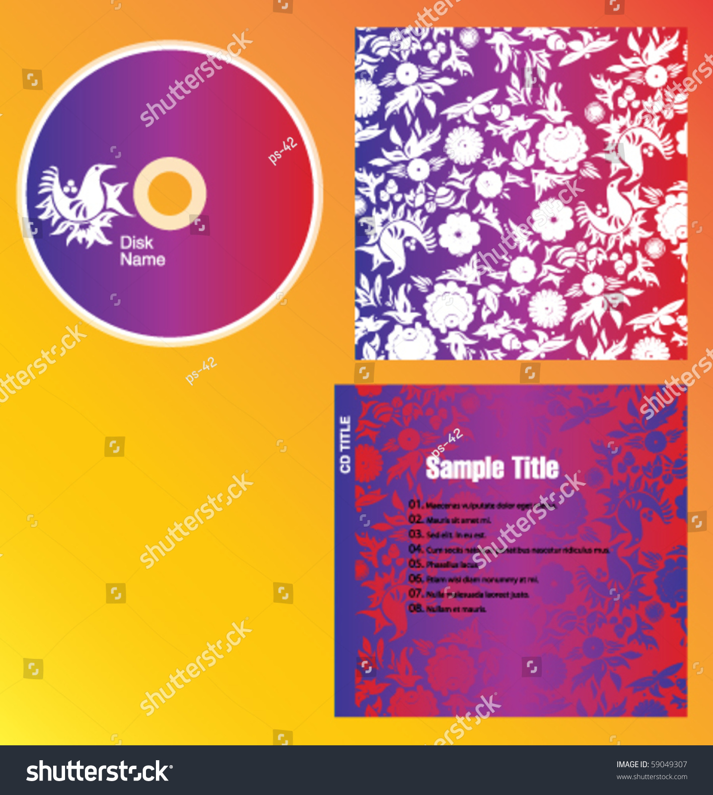 Cd Cover Design Copy Space Vector Stock Vector (Royalty Free) 59049307 ...