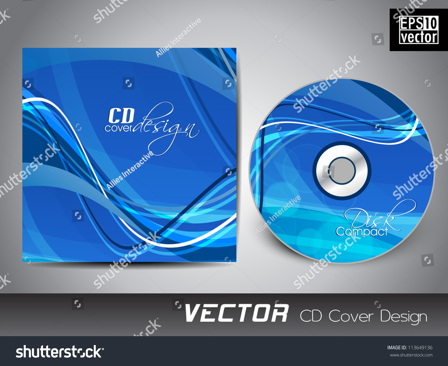 Cd Cover Presentation Design Template Copy Stock Vector (Royalty Free ...