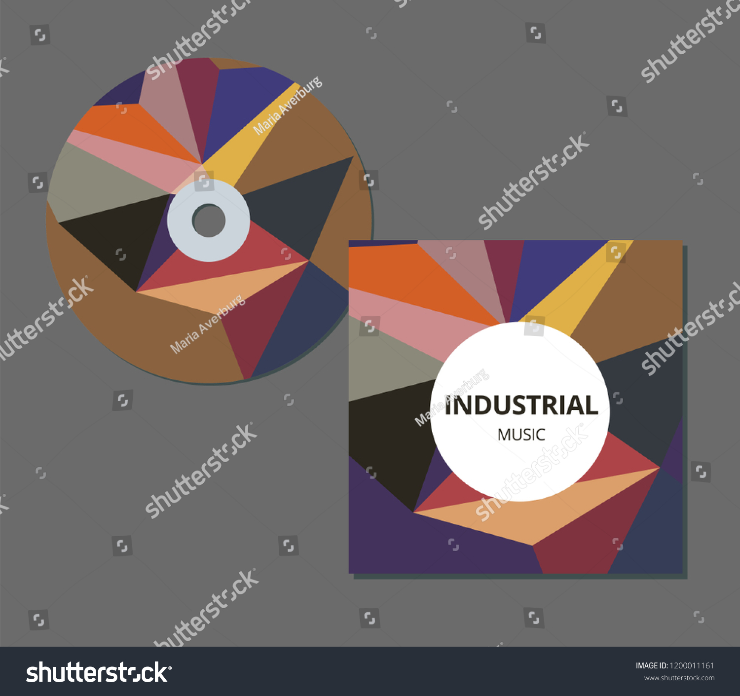 Cd Cover Presentation Design Template Copy Stock Vector (Royalty Free ...