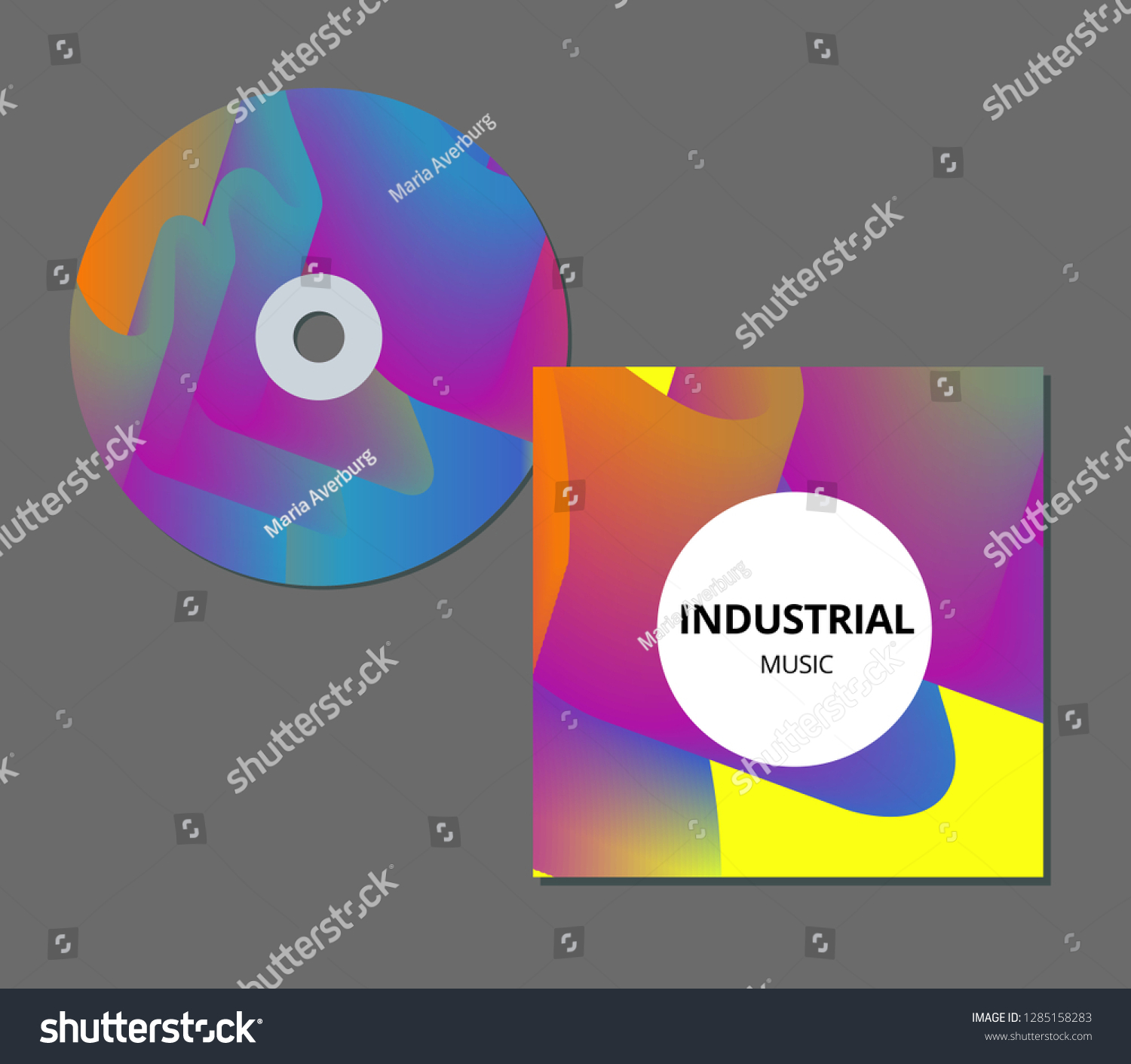 Cd Cover Presentation Design Template Copy Stock Vector (Royalty Free ...