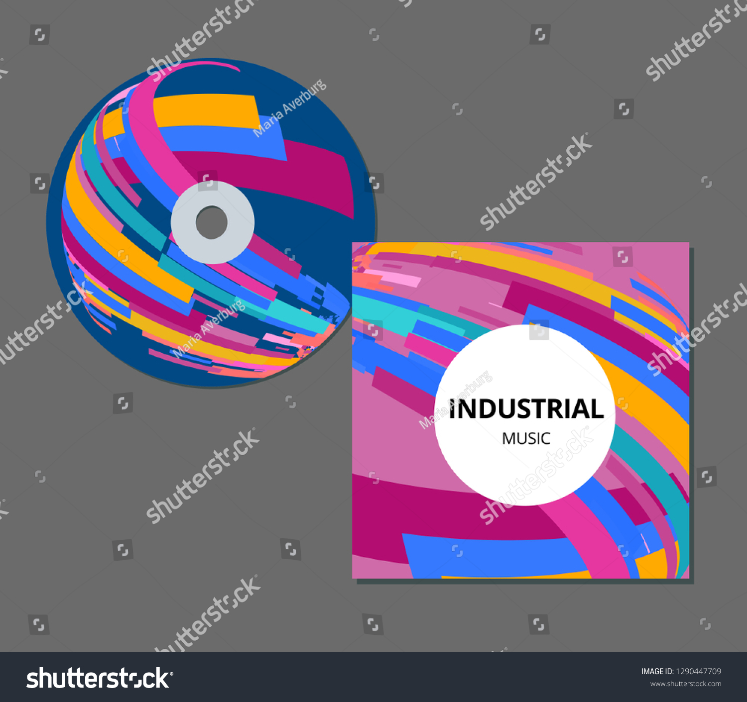 Cd Cover Presentation Design Template Copy Stock Vector (Royalty Free ...