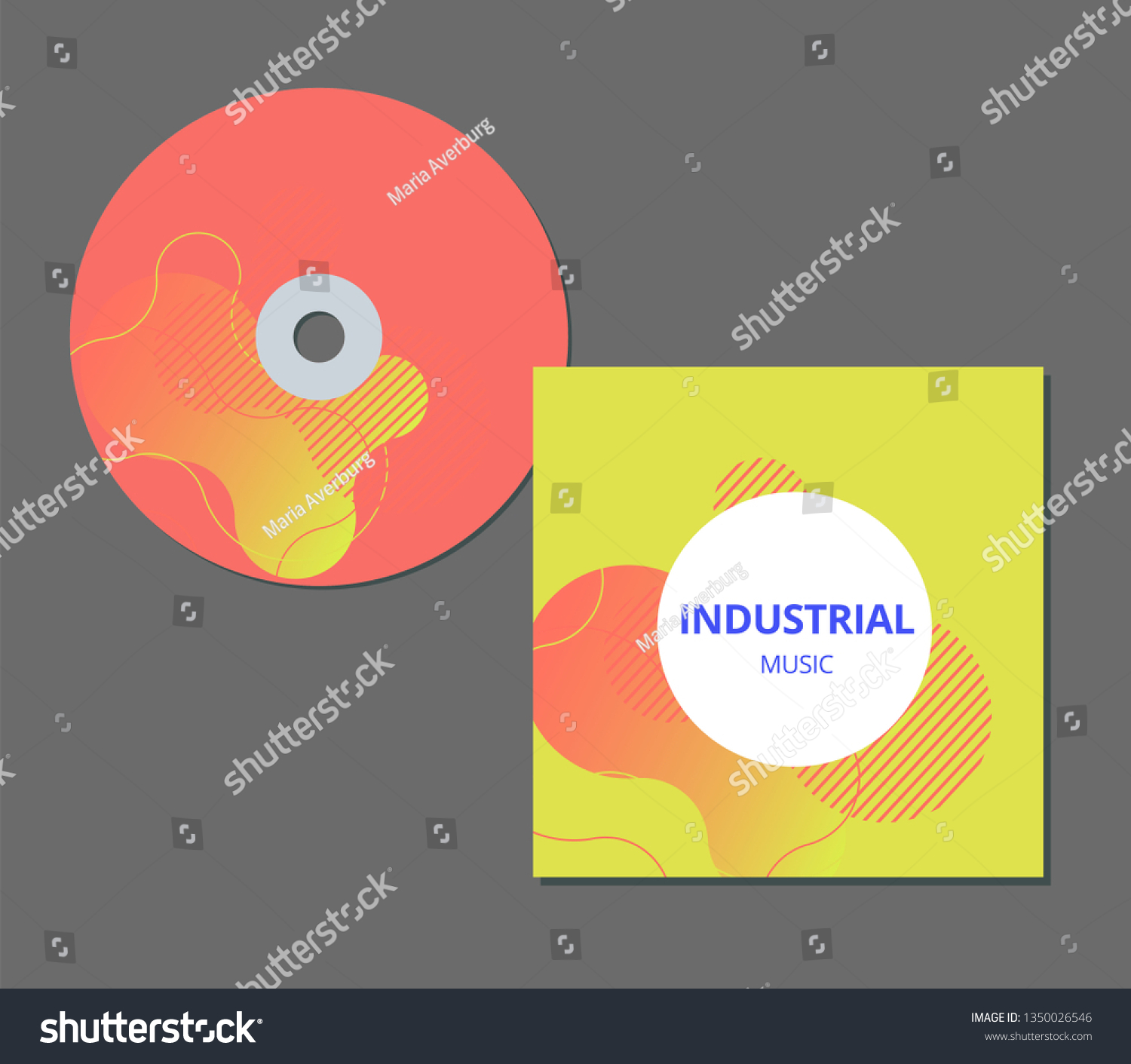 Cd Cover Presentation Design Template Copy Stock Vector (Royalty Free ...