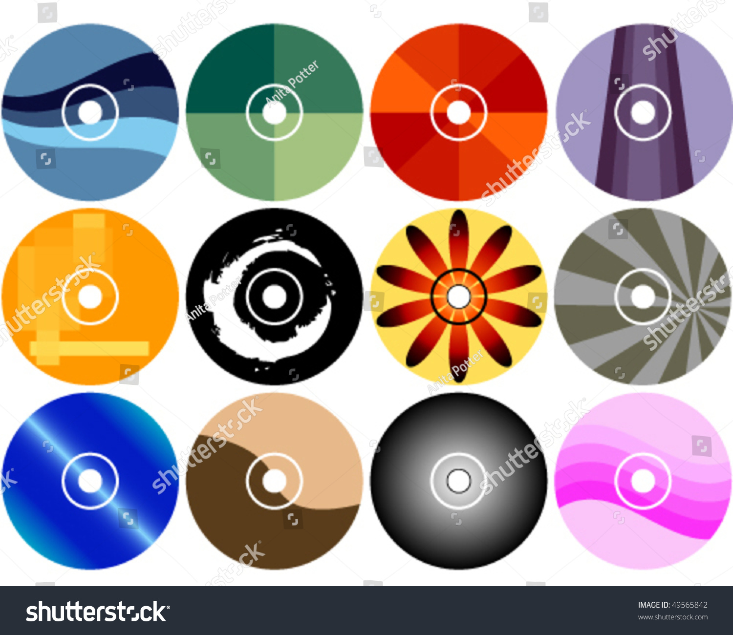 Cddvd Label Designs Stock Vector (Royalty Free) 49565842 | Shutterstock