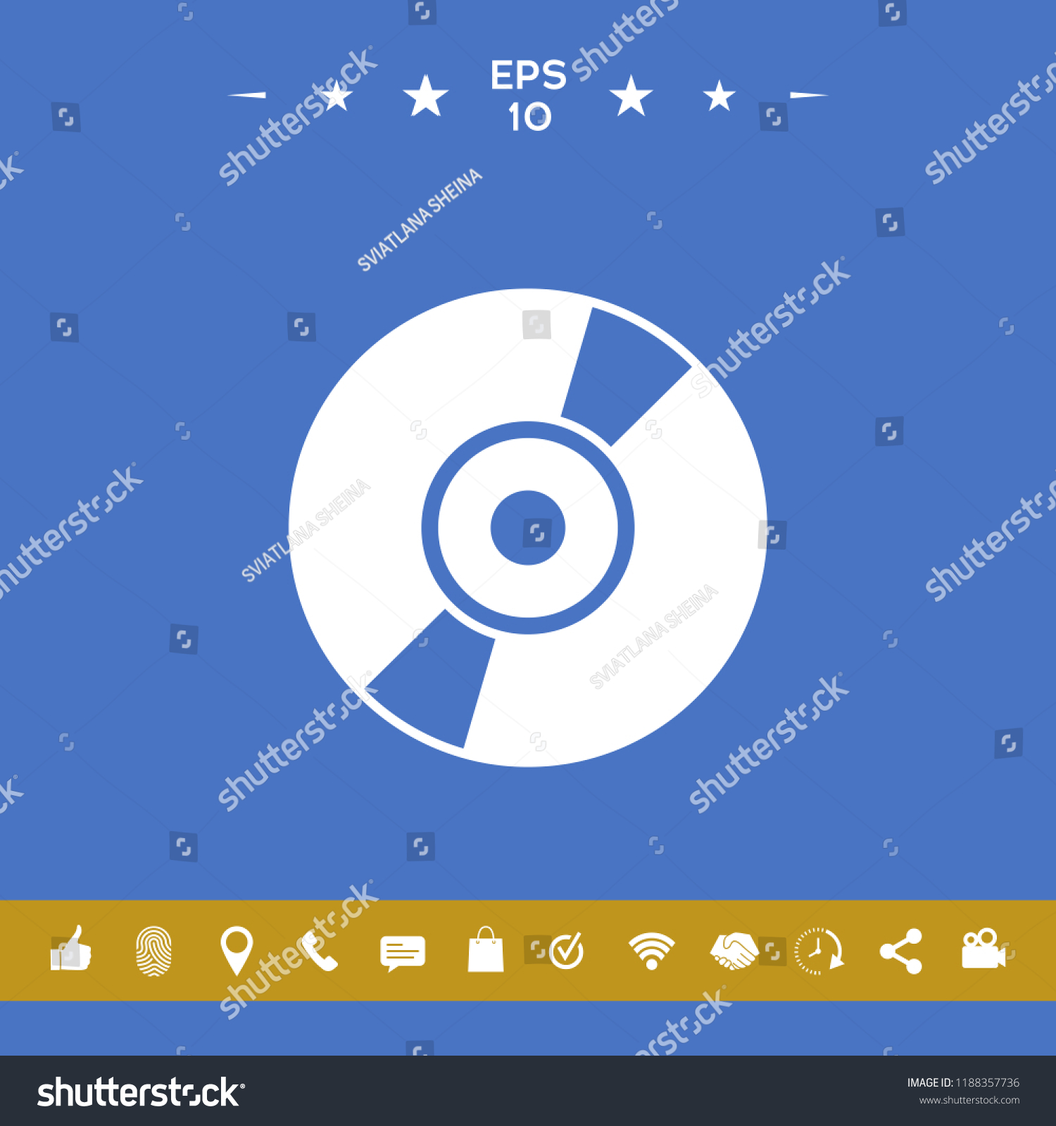 Cd Dvd Symbol Icon Stock Vector (Royalty Free) 1188357736 | Shutterstock