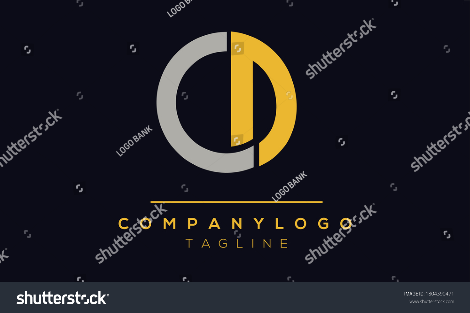 Cd Initials Monogram Letter Text Alphabet Stock Vector (Royalty Free ...